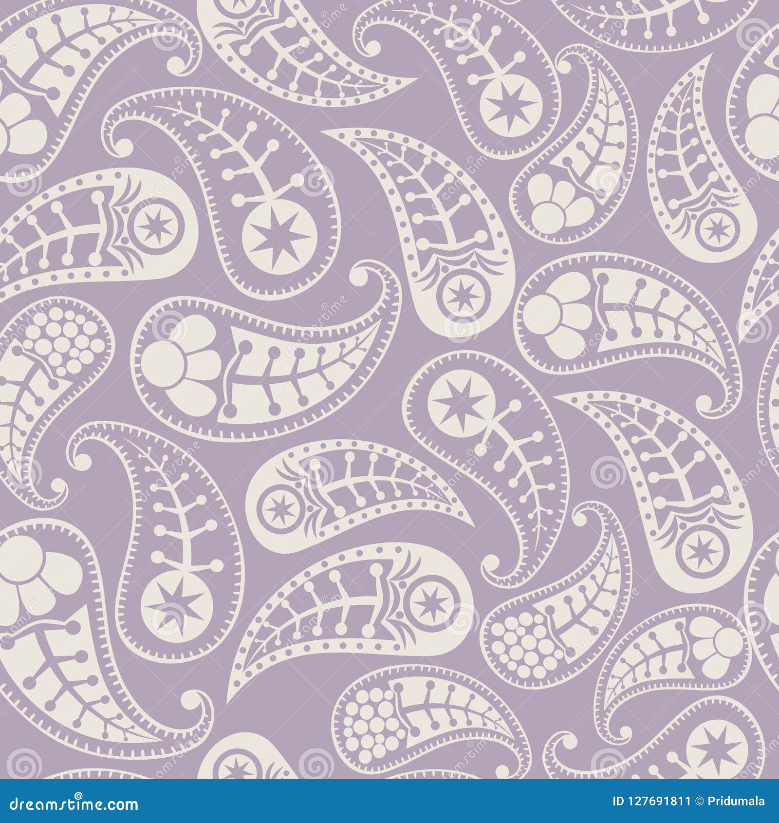 Seamless Paisley Texture for Your Design. Endless Pattern with Paisley ...