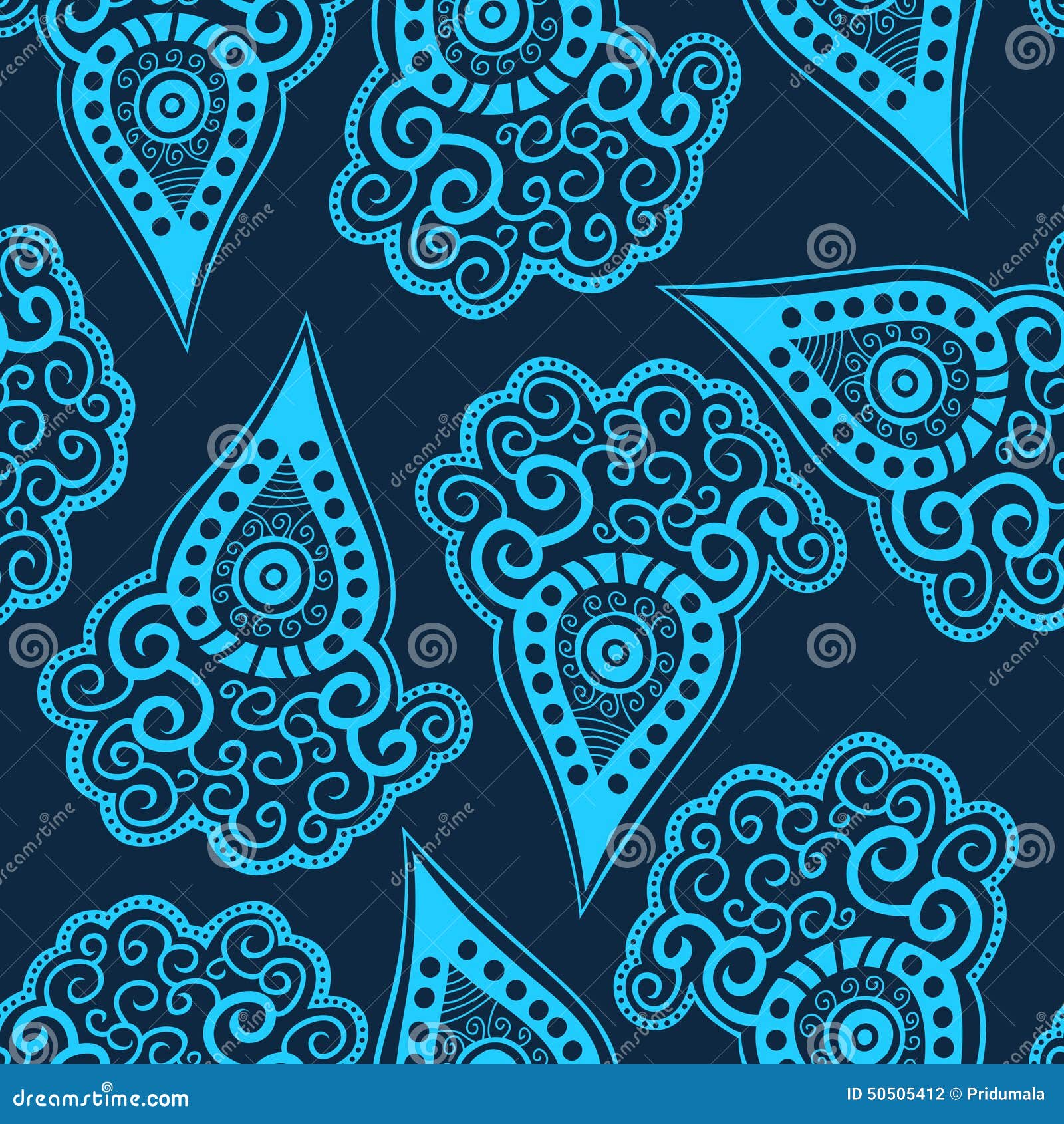 Seamless Paisley Texture for Your Design. Stock Vector - Illustration ...