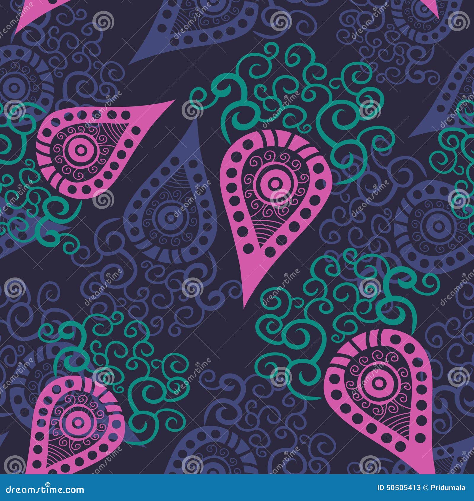 Seamless Paisley Texture for Your Design. Stock Vector - Illustration ...