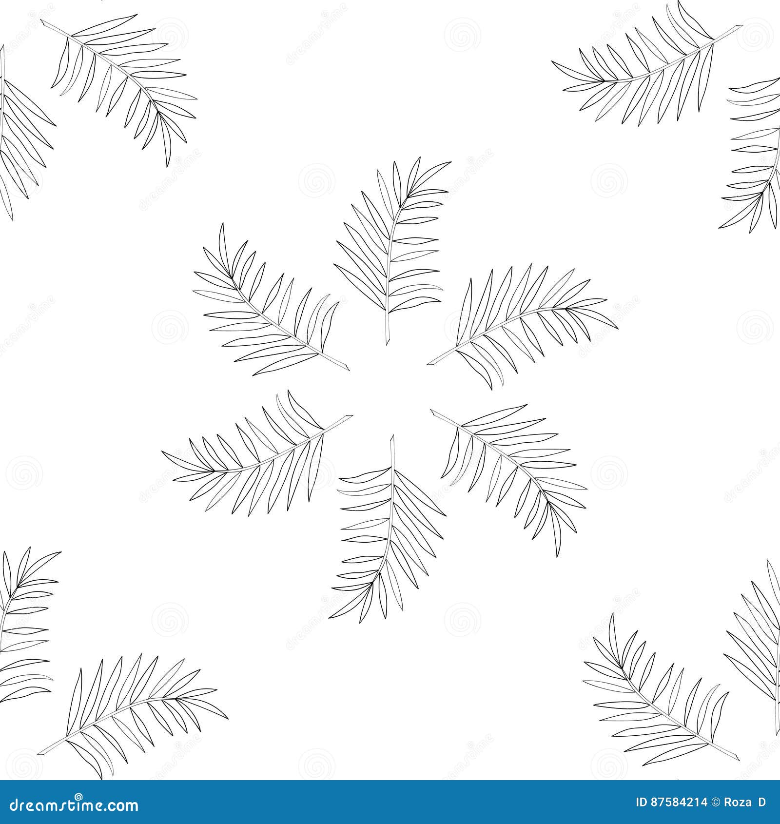 Seamless Palm Branch Pattern 3 Stock Vector - Illustration of medicine, amazon: 87584214