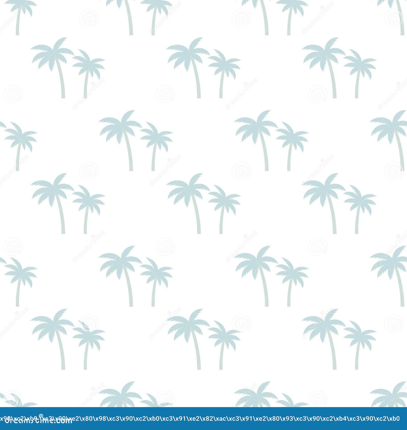 Seamless Palm Tree Blue Pattern Texture. Palm Tree Print Vector Stock ...