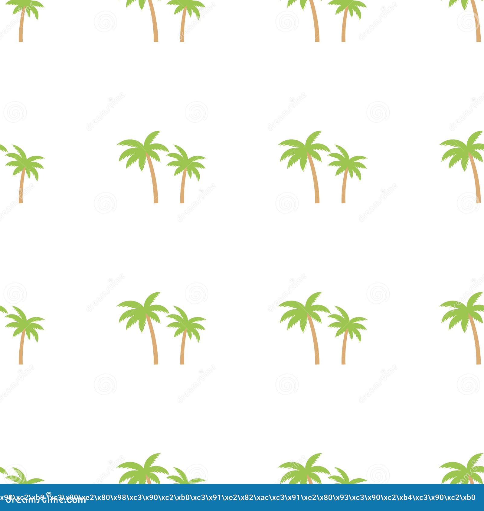Seamless Palm Tree Green Pattern Texture. Palm Tree Print Vector Stock ...