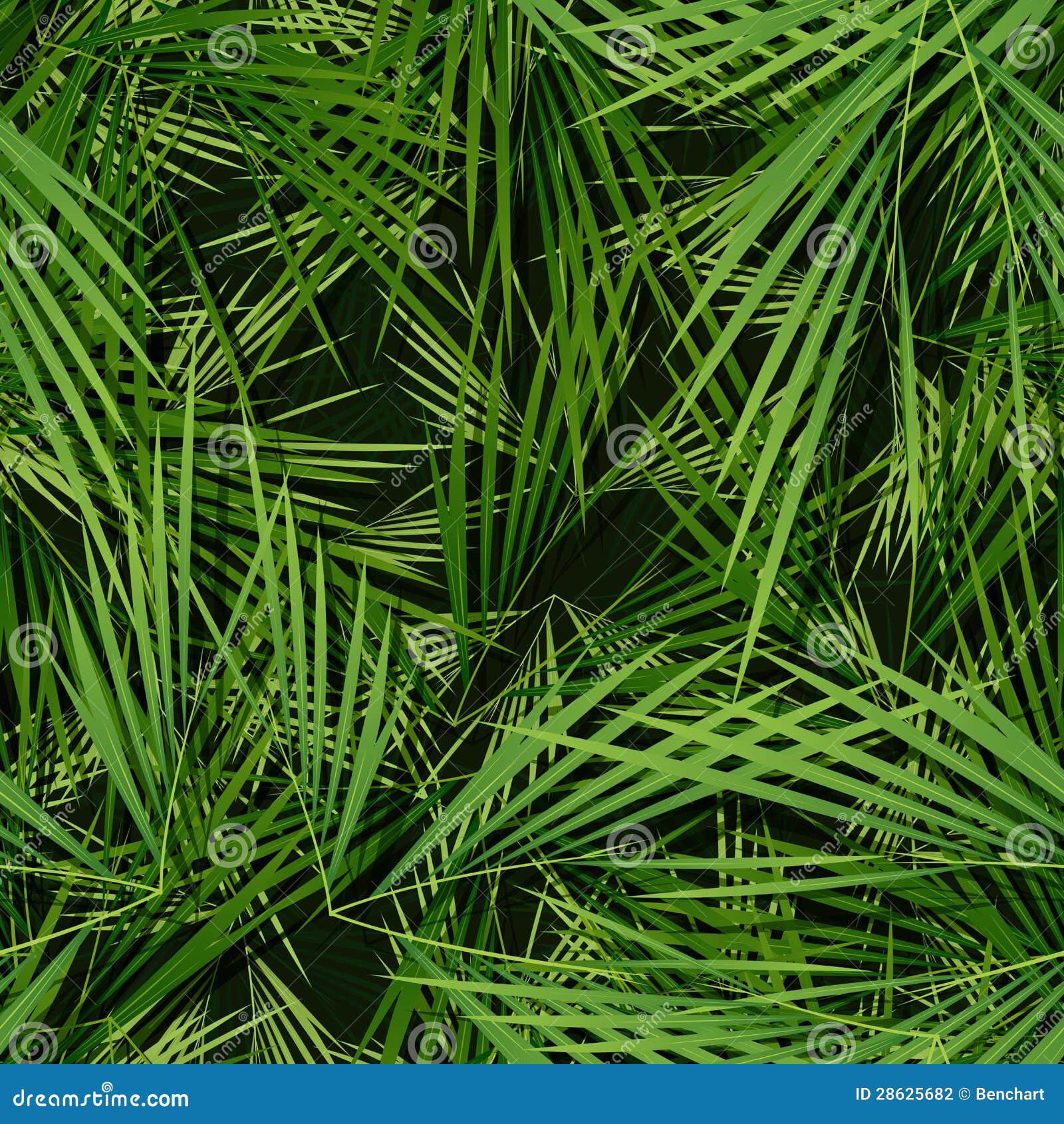 Seamless Palm Trees Leaves Wallpaper Stock Vector - Illustration of ...