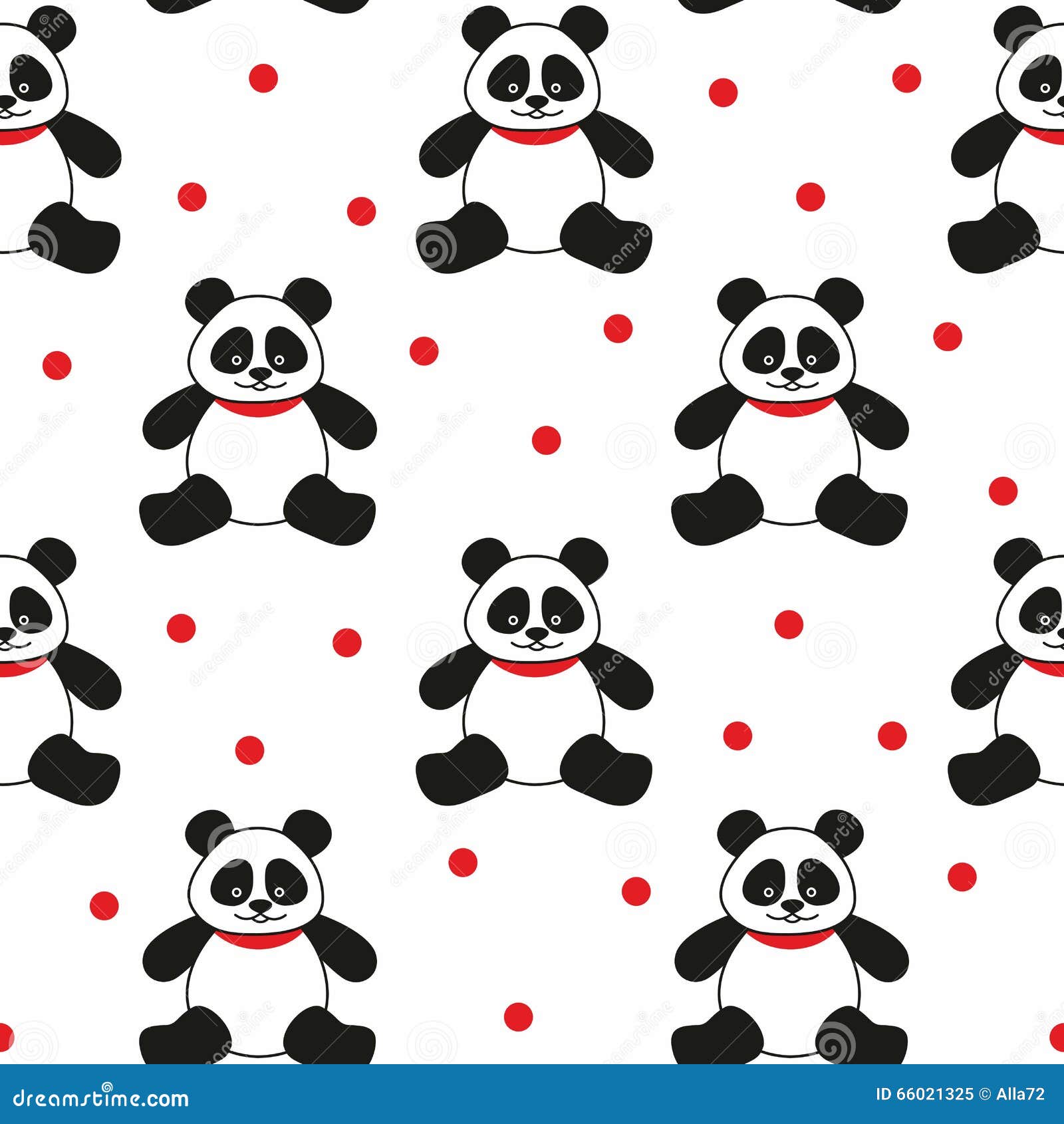 Seamless Panda Pattern Vector Illustration | CartoonDealer.com #26560184