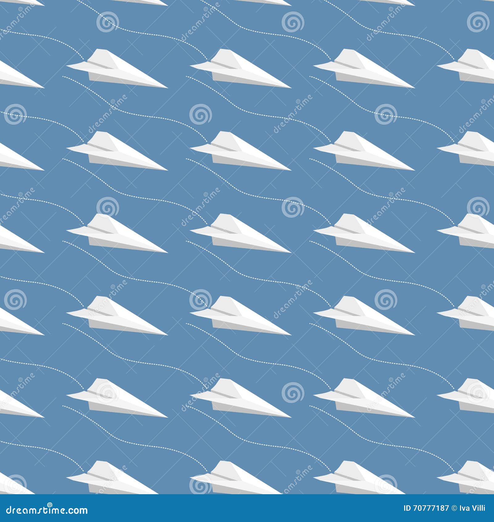 Seamless Paper Airplane Pattern Stock Vector - Illustration of flying ...