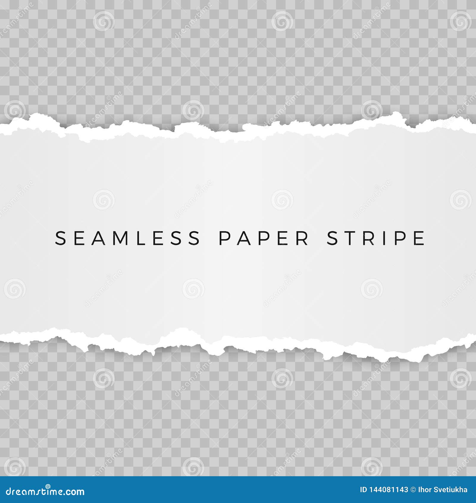 Seamless Paper Border. Paper Texture with Damaged Edge Isolated on ...