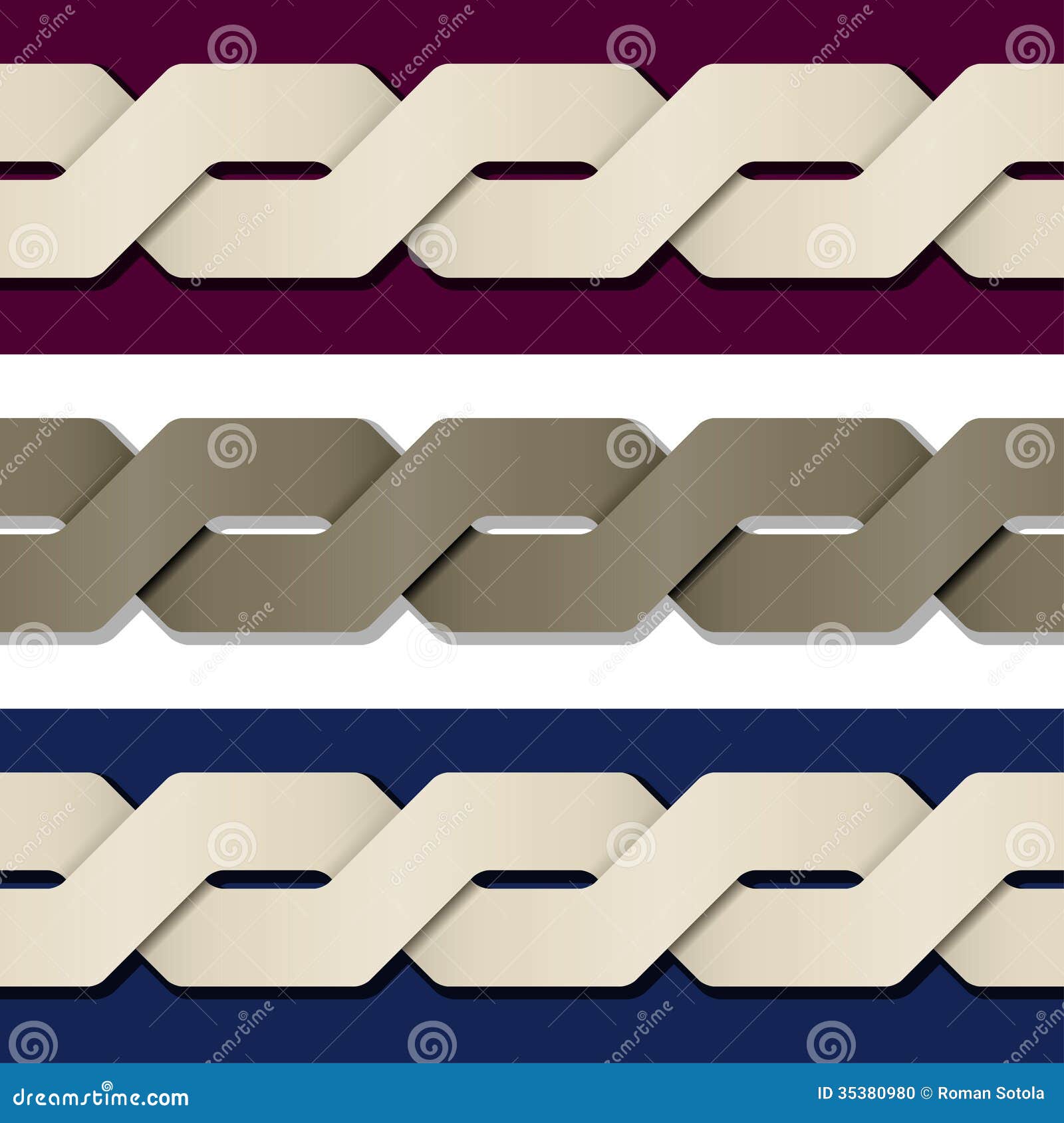 Seamless Paper Knot Frame Background Stock Vector - Illustration of ...