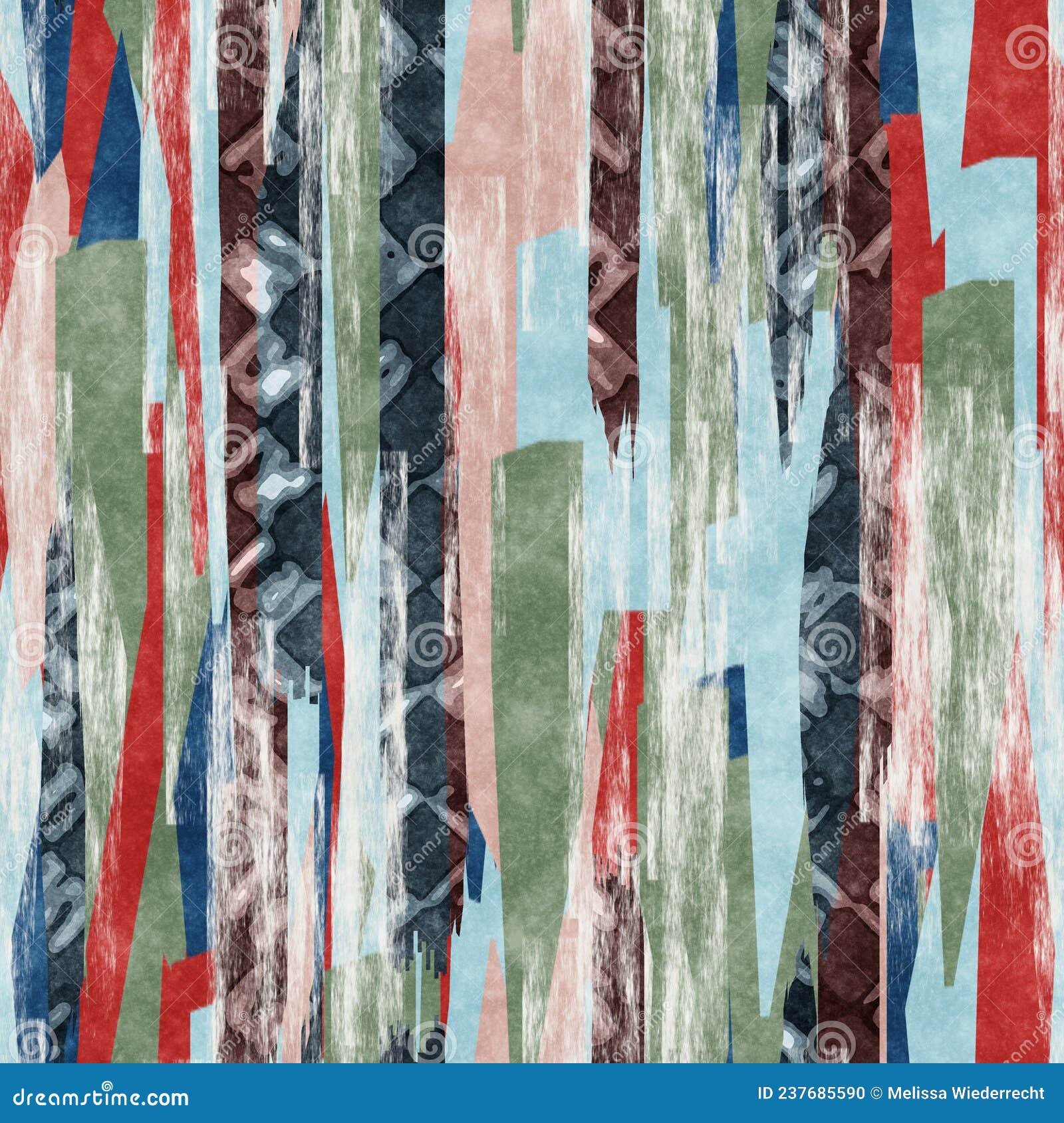 Seamless Paper Strip Collage Surface Pattern Design for Print Stock ...
