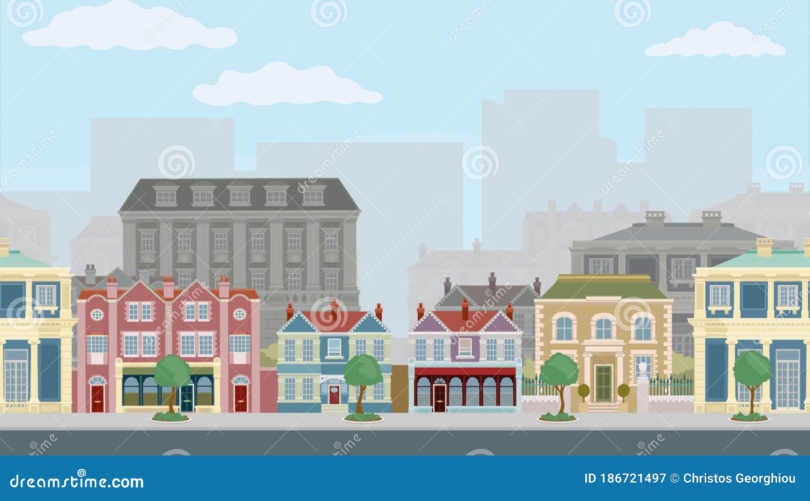 Seamless Parallax Scrolling Loop Background Street Stock Video - Video ...