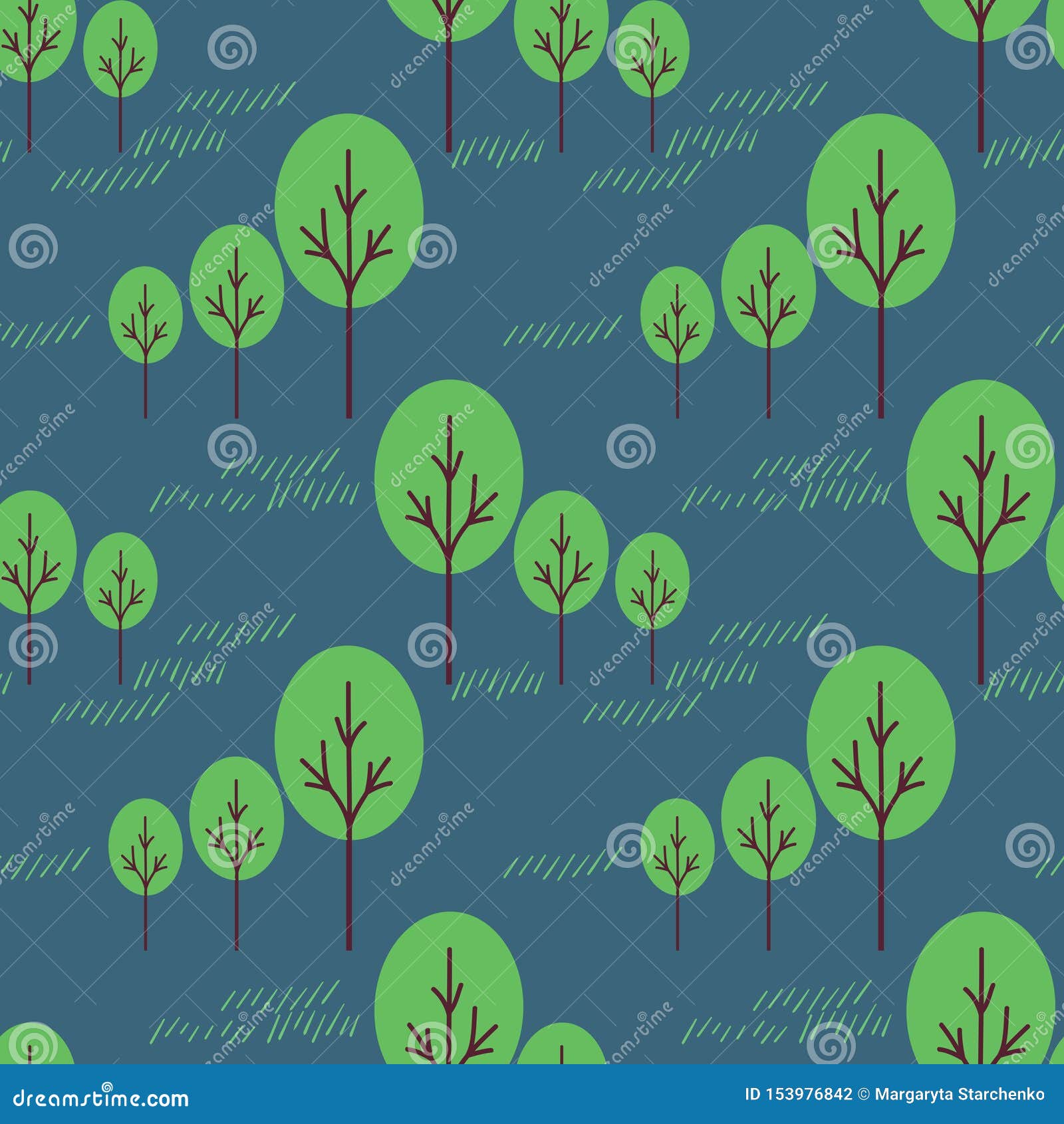 Seamless Park Pattern Vector Illustration | CartoonDealer.com #96653020