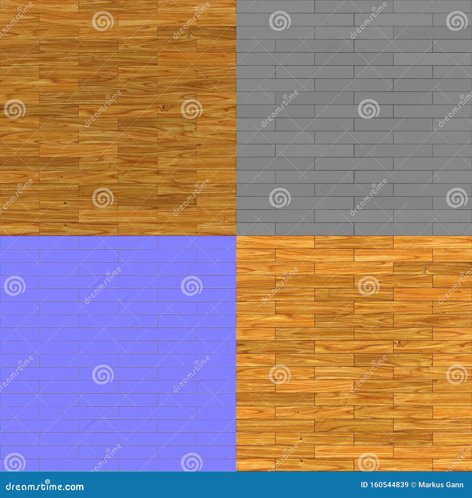 Seamless Parquet Texture Bump Map Diffuse Map And Normal Map For 3d ...