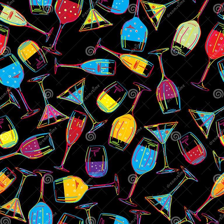 Seamless party background stock vector. Illustration of contour - 27287799