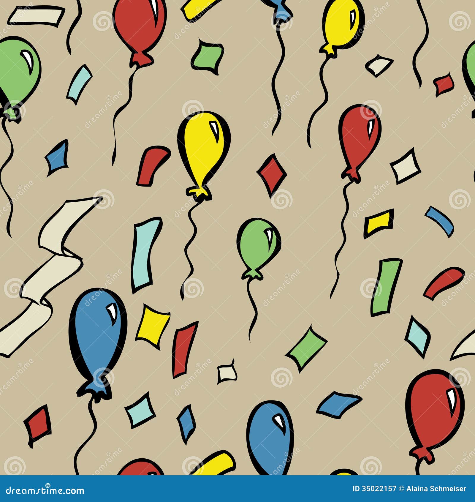 Seamless Party Pattern stock illustration. Illustration of celebration ...