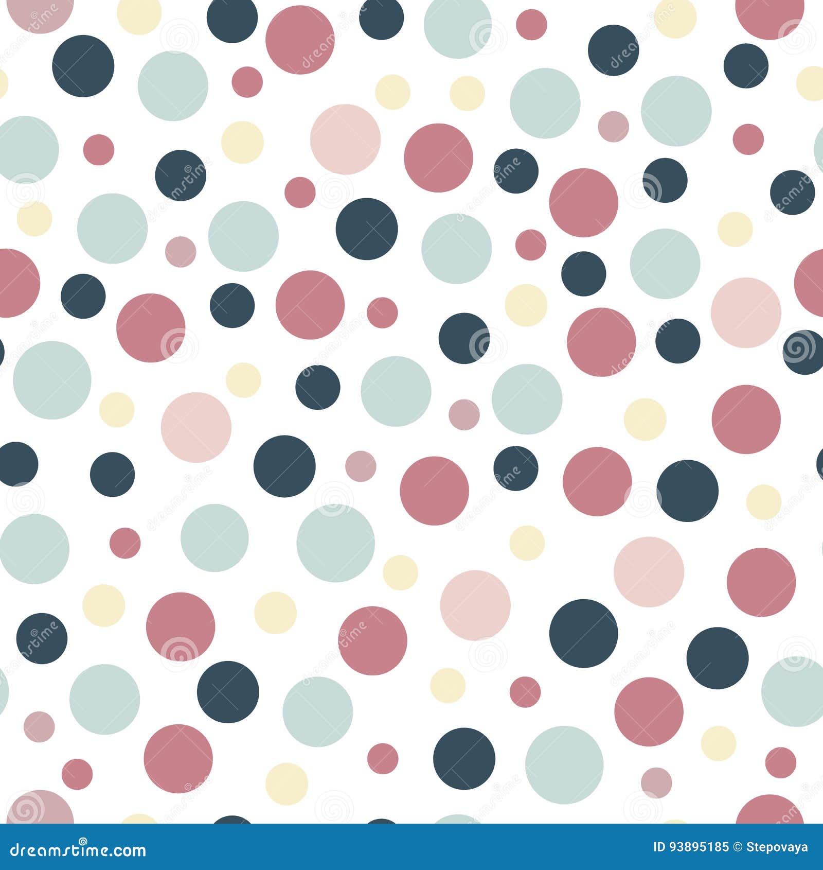 Seamless Party Pattern with Different Sizes Dots. Backdrop, Wrapping ...
