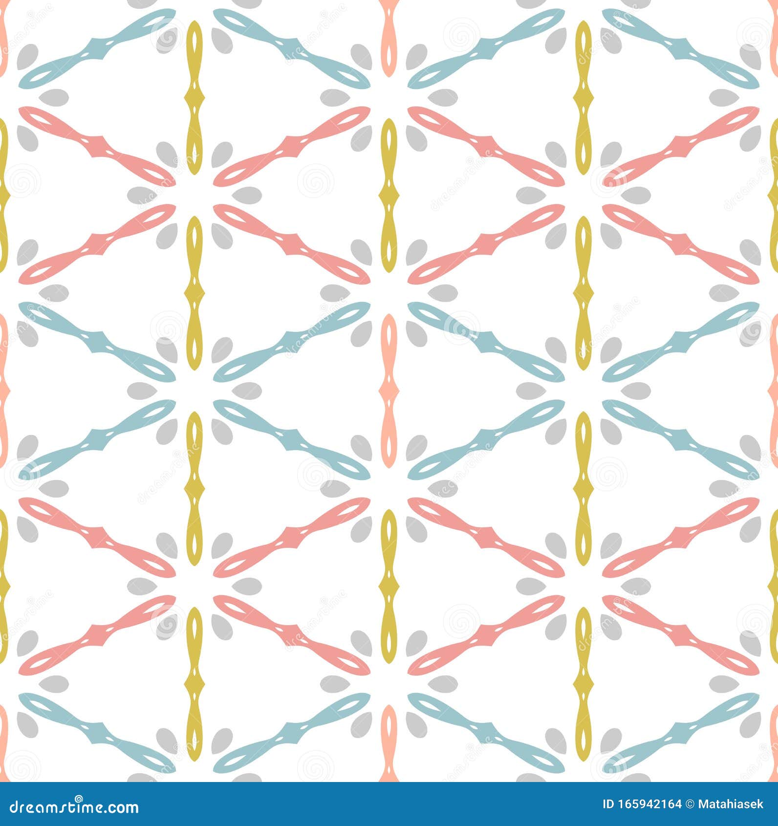 Seamless Pastel Colored Pattern Over White Background Stock Vector ...