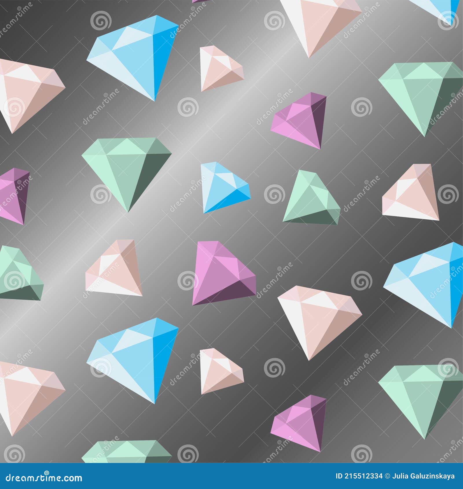 Seamless Pastel Diamonds Pattern. Stock Vector - Illustration of pastel ...