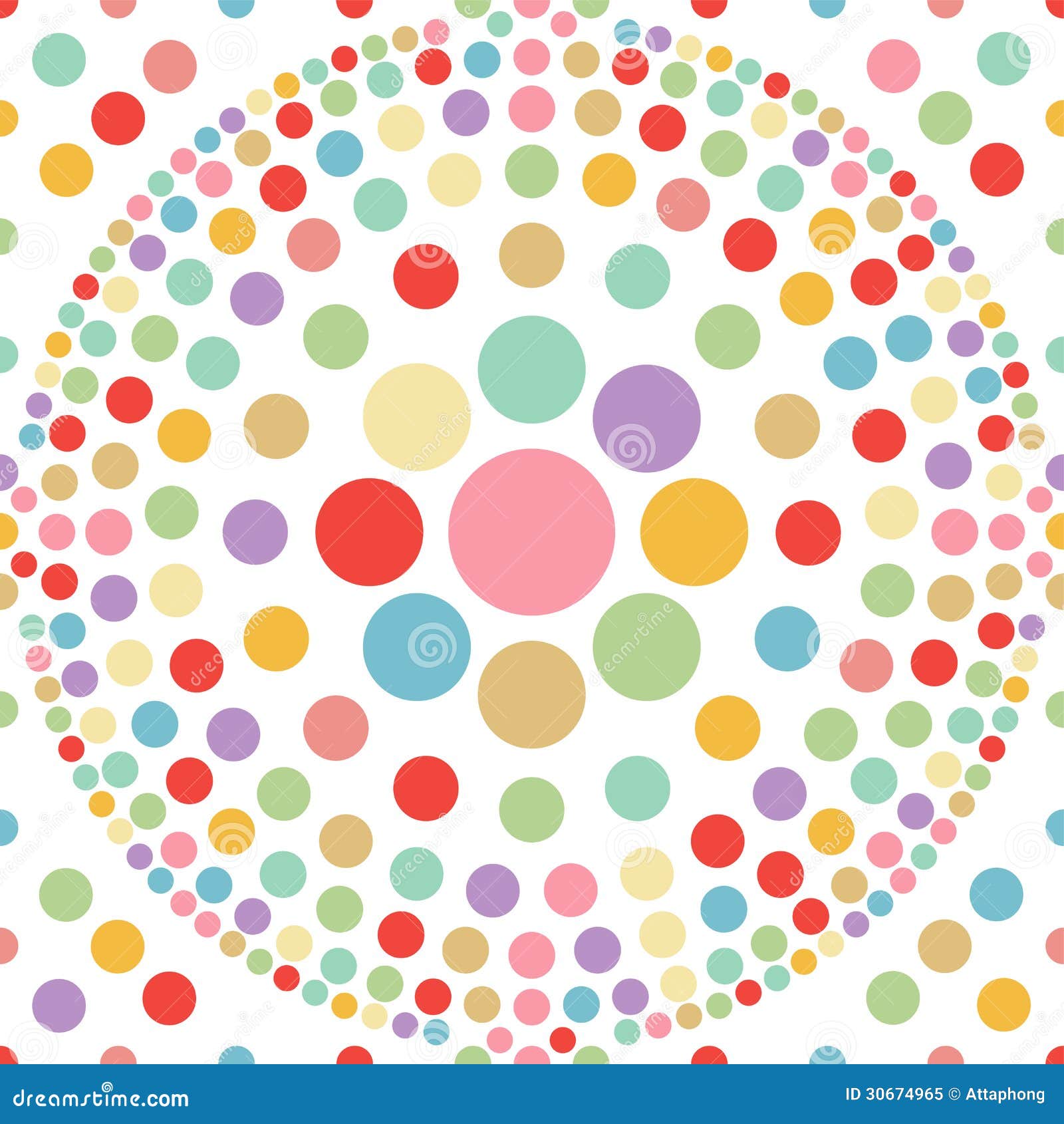 Seamless Pastel Dot Ball Abstract Background Vecto Stock Vector ...