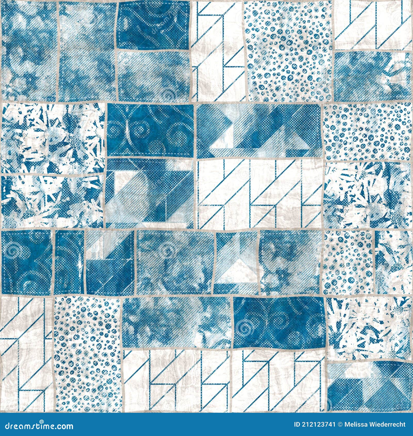 Seamless Patchwork Collage Mix Quilt Pattern Print Stock Image - Image ...