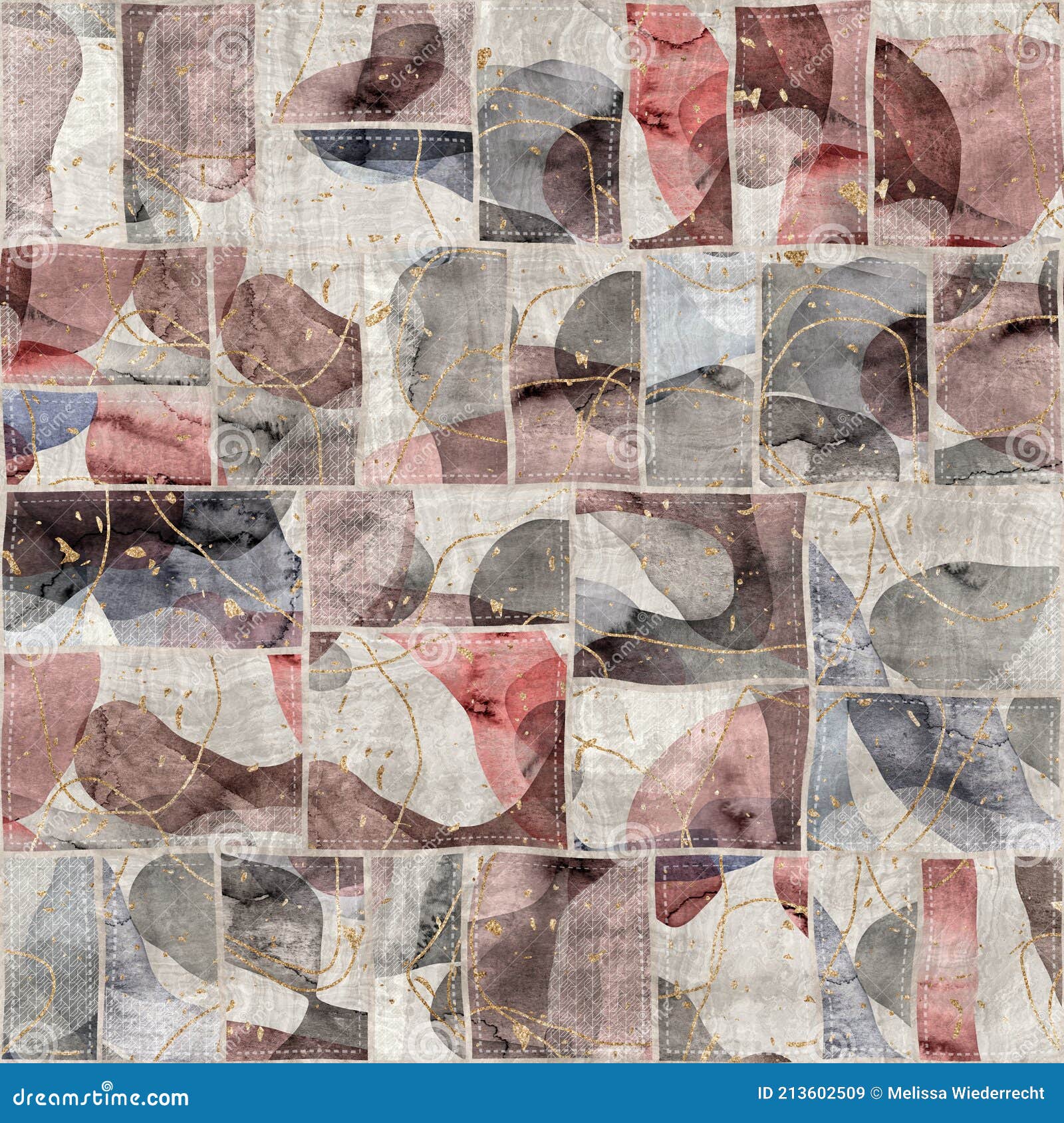 Seamless Patchwork Collage Mix Quilt Pattern Print Stock Image - Image ...