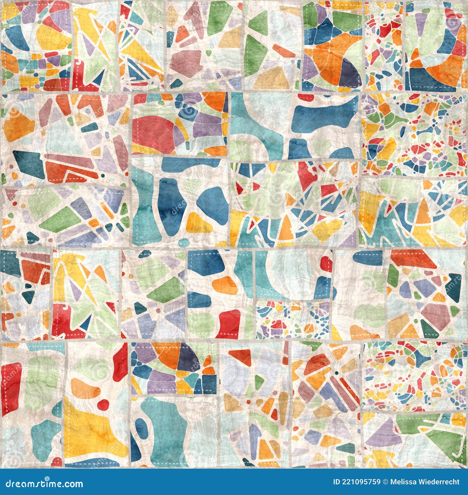 Seamless Patchwork Collage Mix Quilt Pattern Print Stock Illustration ...