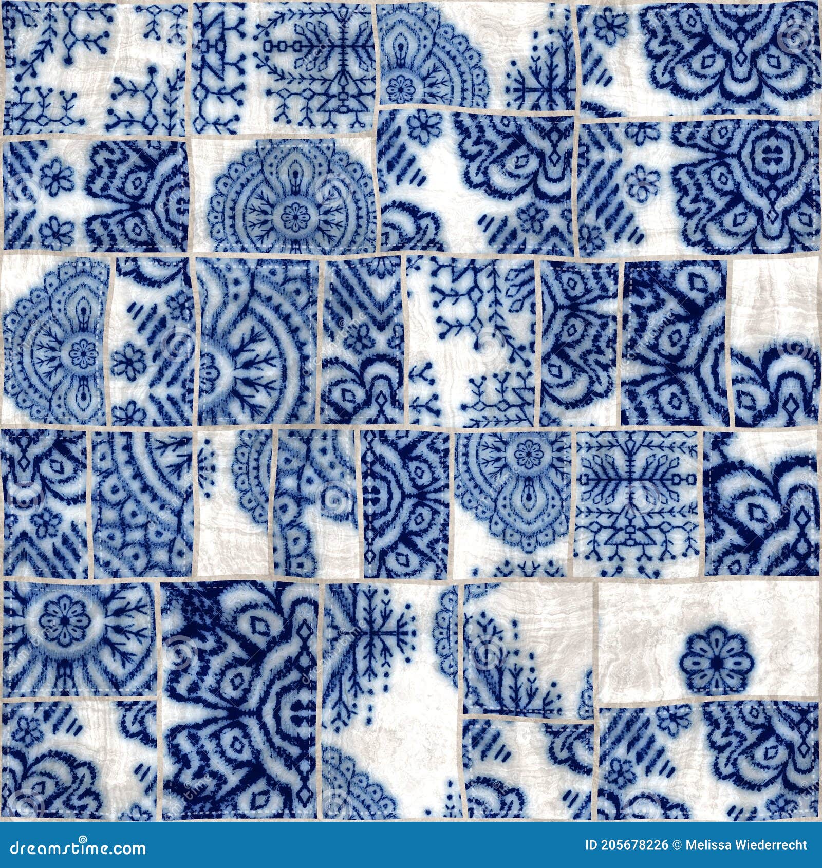 Seamless Patchwork Collage Mix Quilt Pattern Print Stock Photo - Image ...