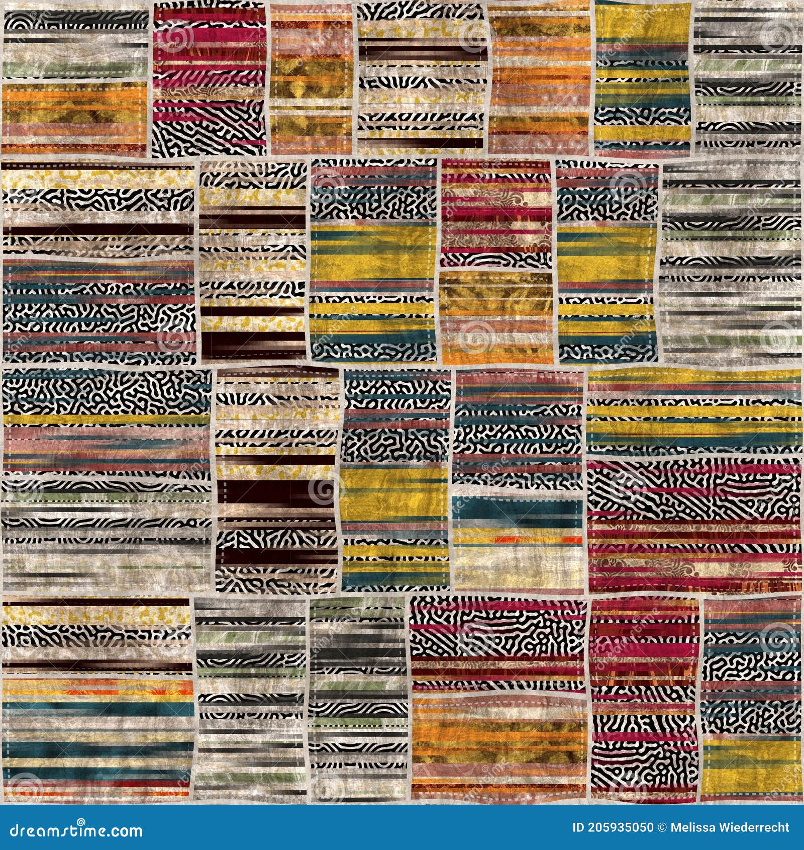 Seamless Patchwork Collage Mix Quilt Pattern Print Stock Photo - Image ...