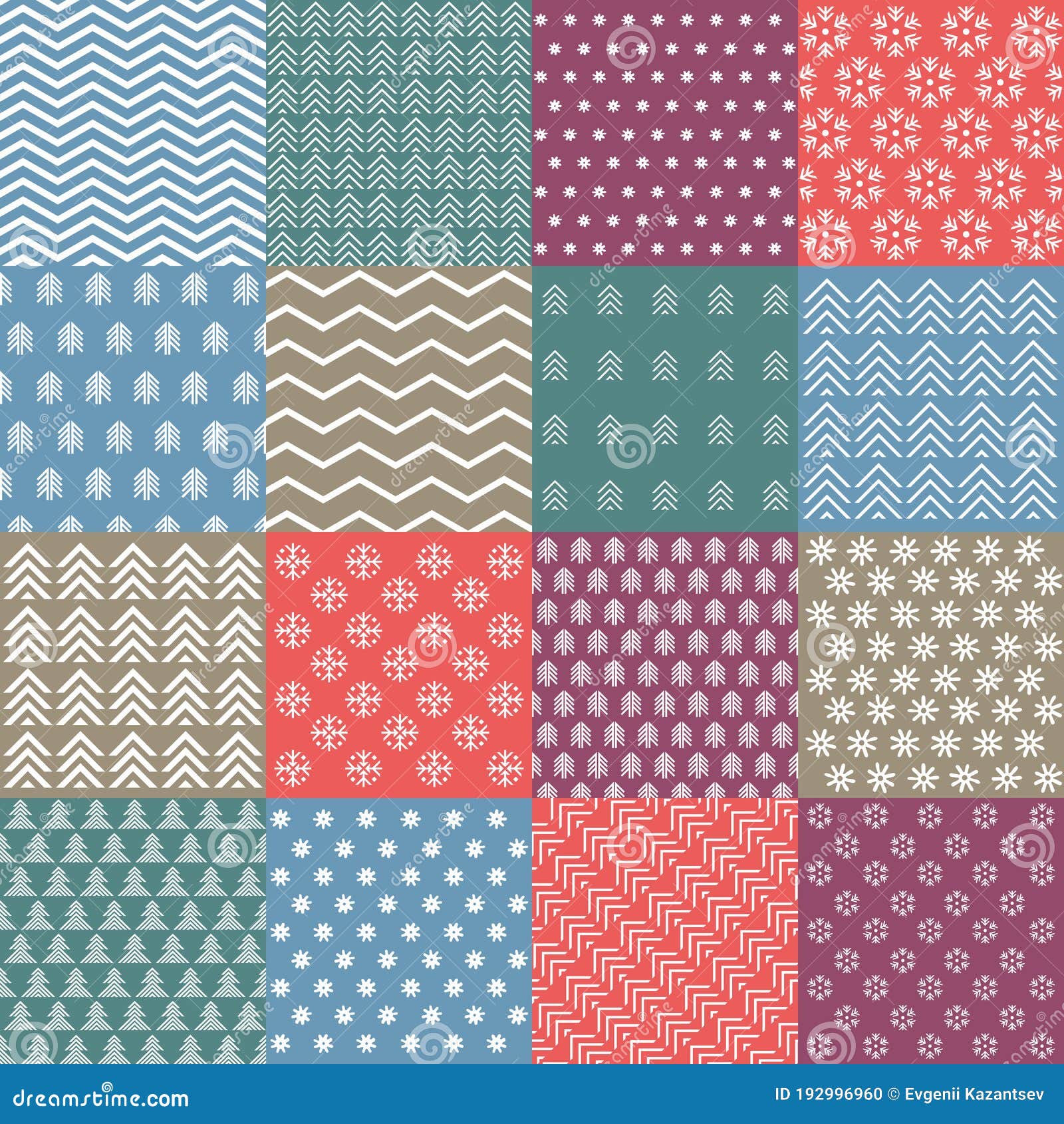 Seamless Patchwork Pattern. Background from Squares with Different Folk ...