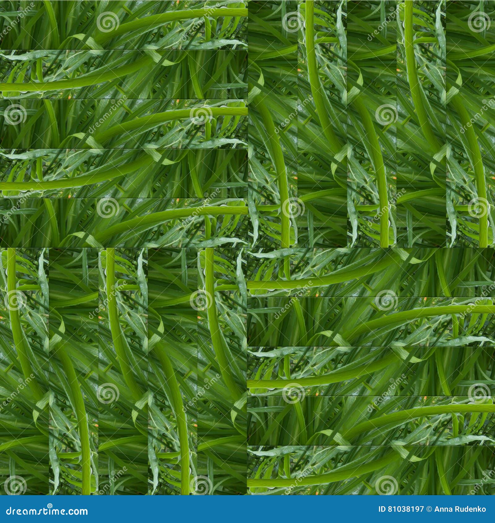 Seamless Patchwork Pattern Texture of Green Leaves Stock Image - Image ...