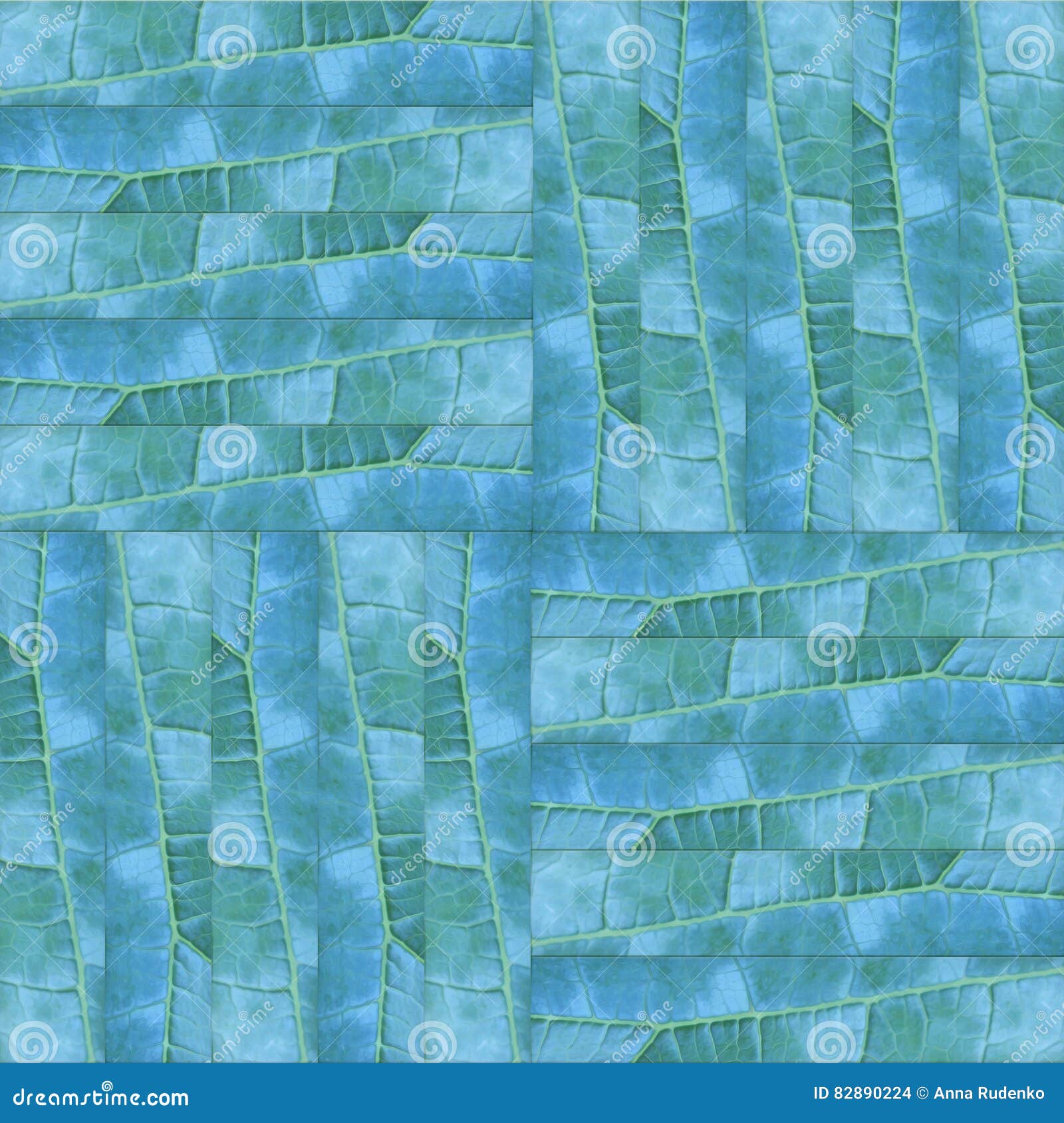 Seamless Patchwork Pattern Texture of Green Leaves Stock Photo - Image ...