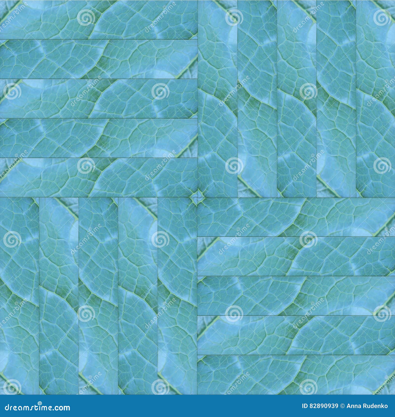 Seamless Patchwork Pattern Texture of Green Leaves Stock Image - Image ...