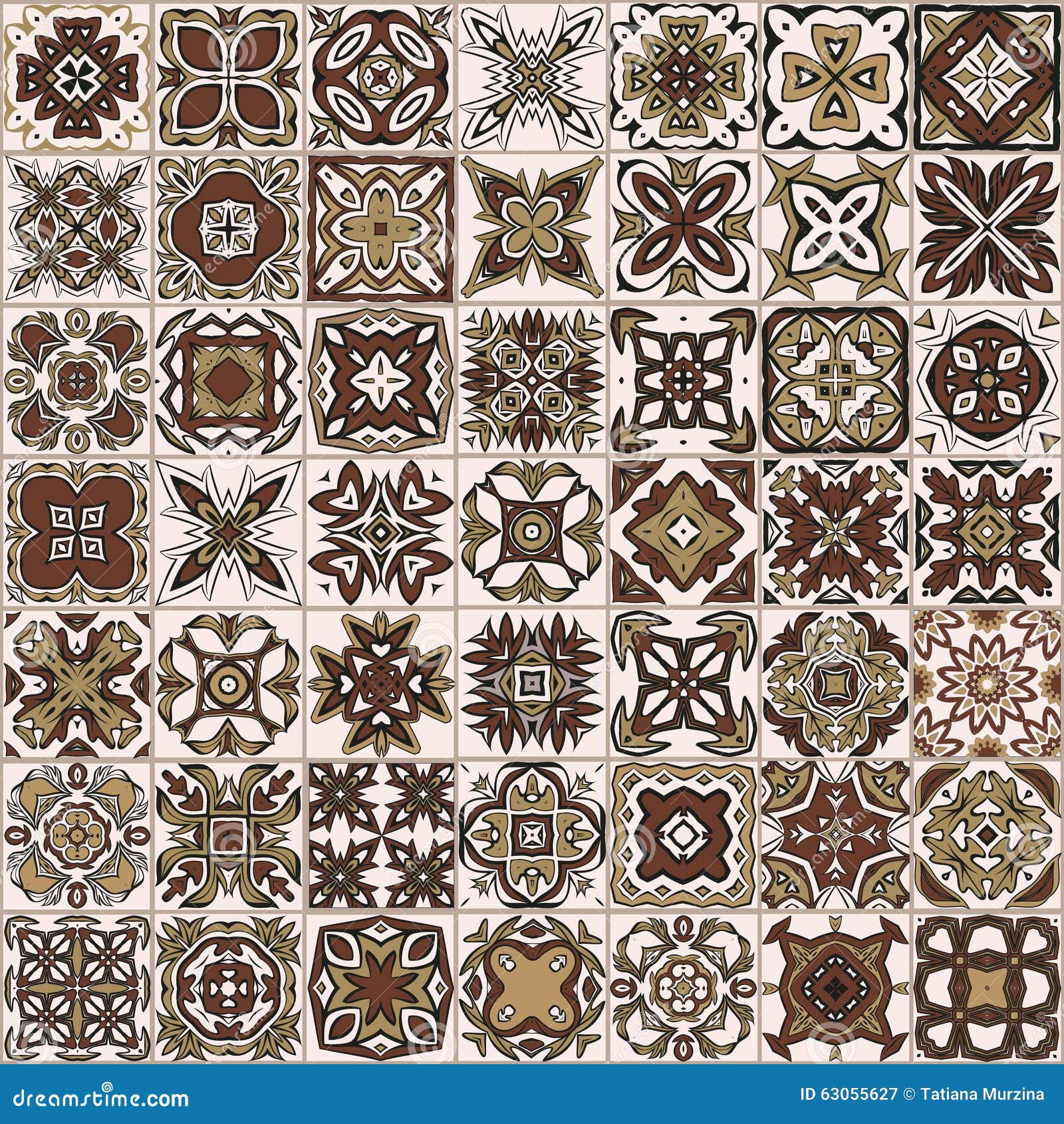 Seamless Patchwork Pattern, Tiles, Ornaments Stock Illustration ...