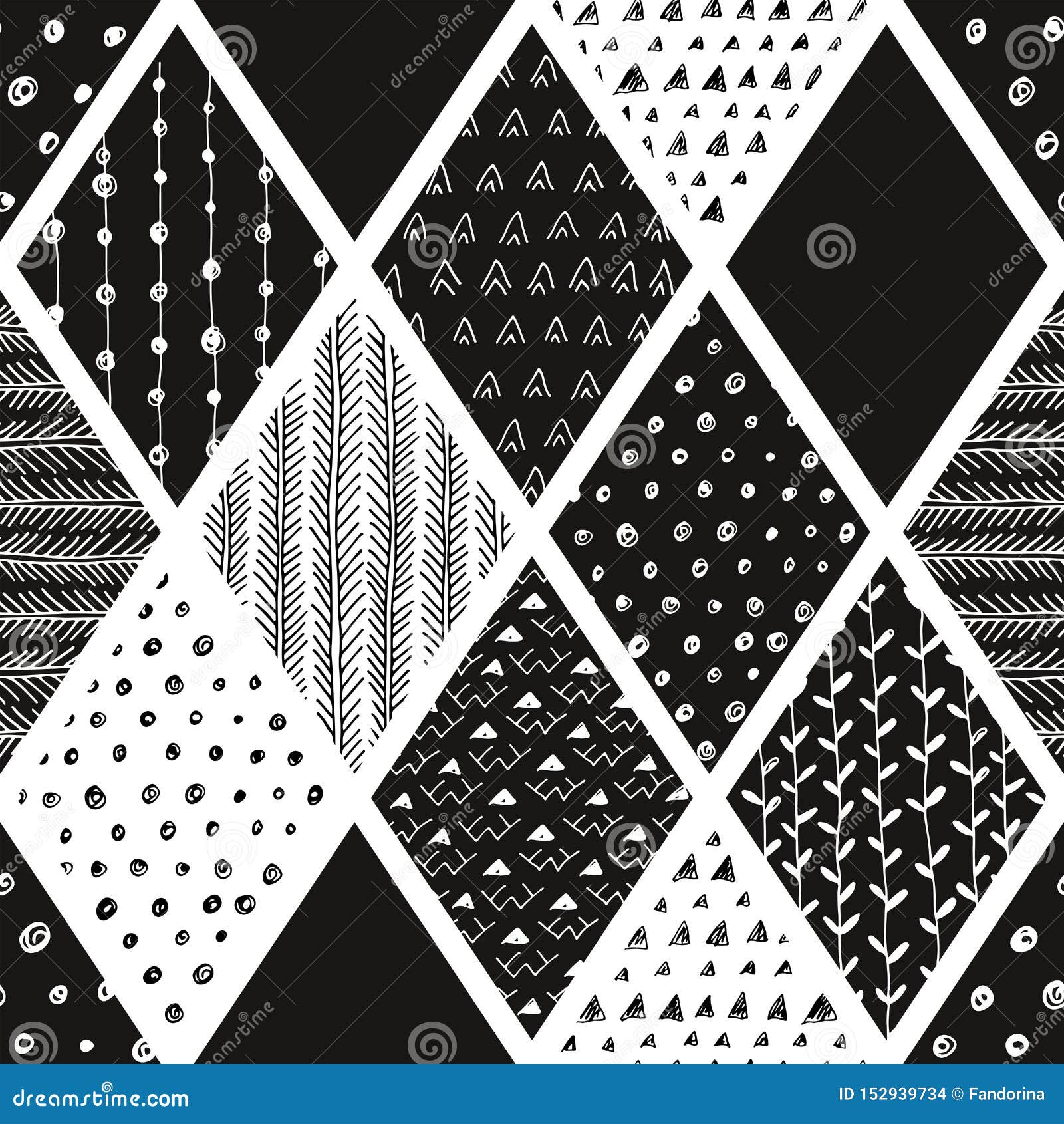 Seamless patchwork pattern stock vector. Illustration of decorative ...
