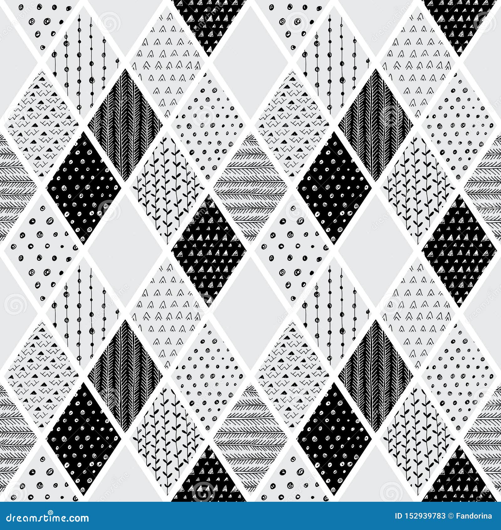 Seamless Patchwork Pattern, Vector Geometrical Background with Floral Elements Stock Vector ...