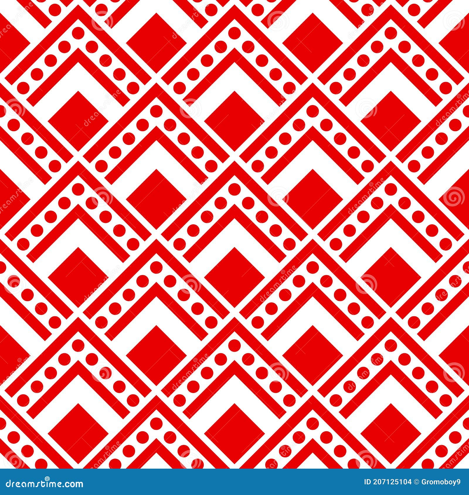 Seamless Patchwork with Red Square Pattern. Vector Design Stock ...
