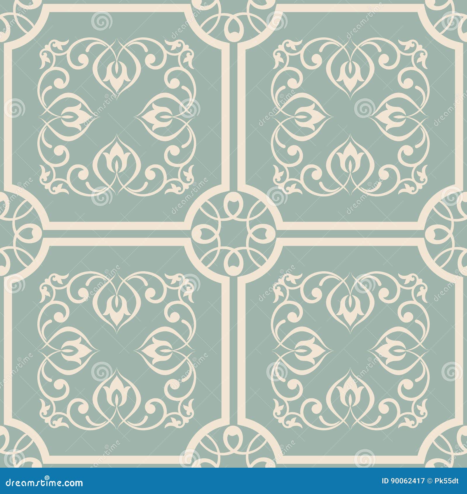 Seamless Patchwork Tile with Victorian Motives Stock Vector ...