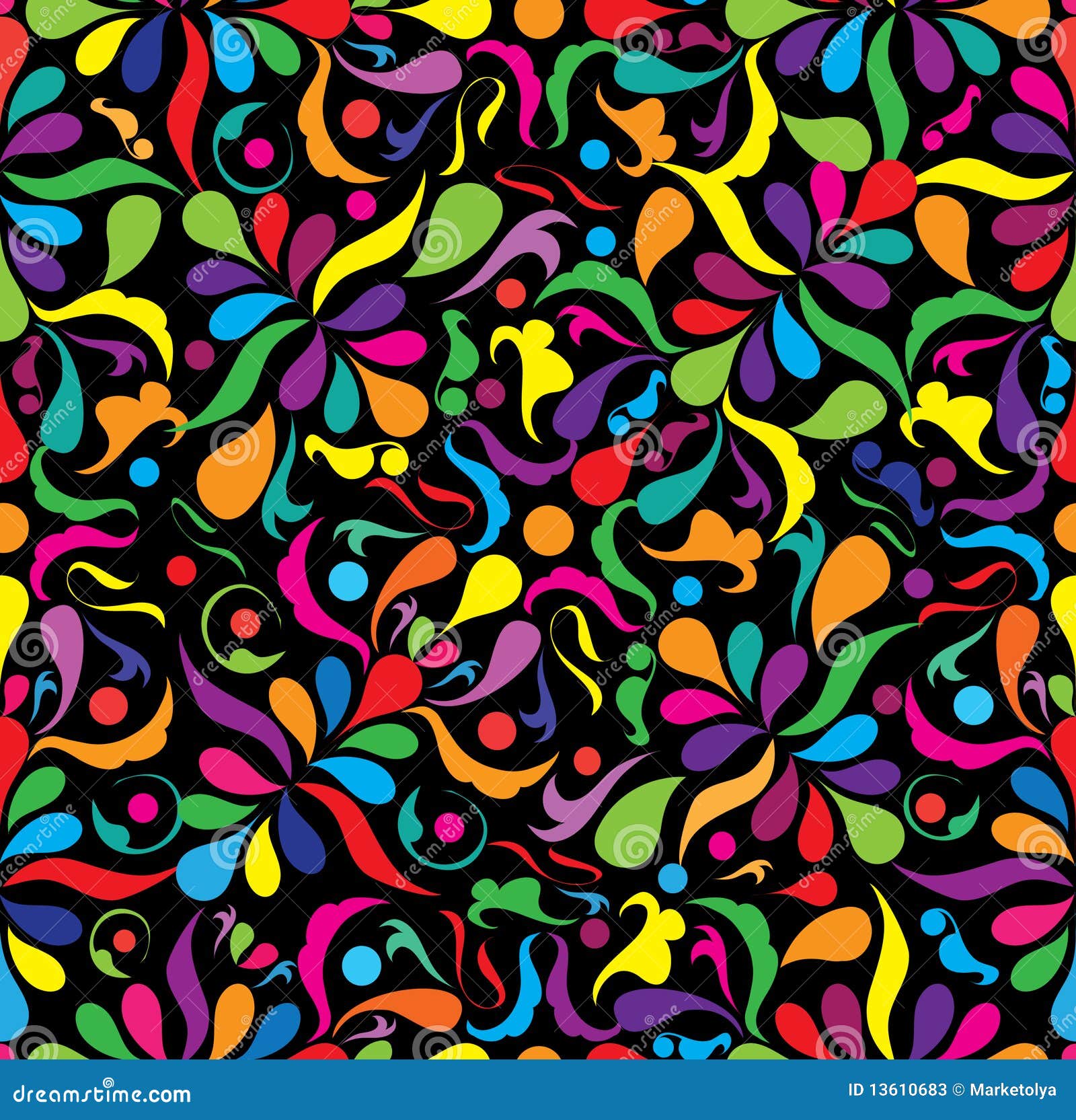 Seamless patten stock illustration. Illustration of funky - 13610683