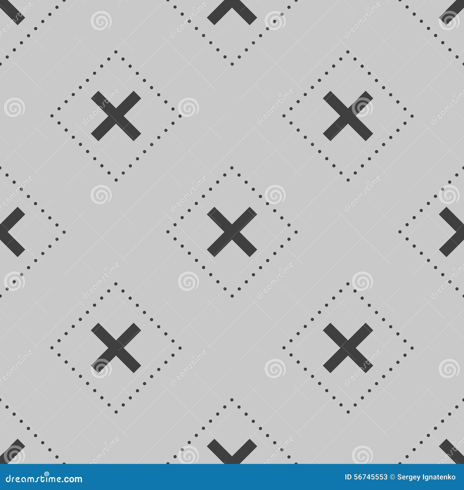 Seamless Patten Made from Crosses and Dots Stock Illustration ...
