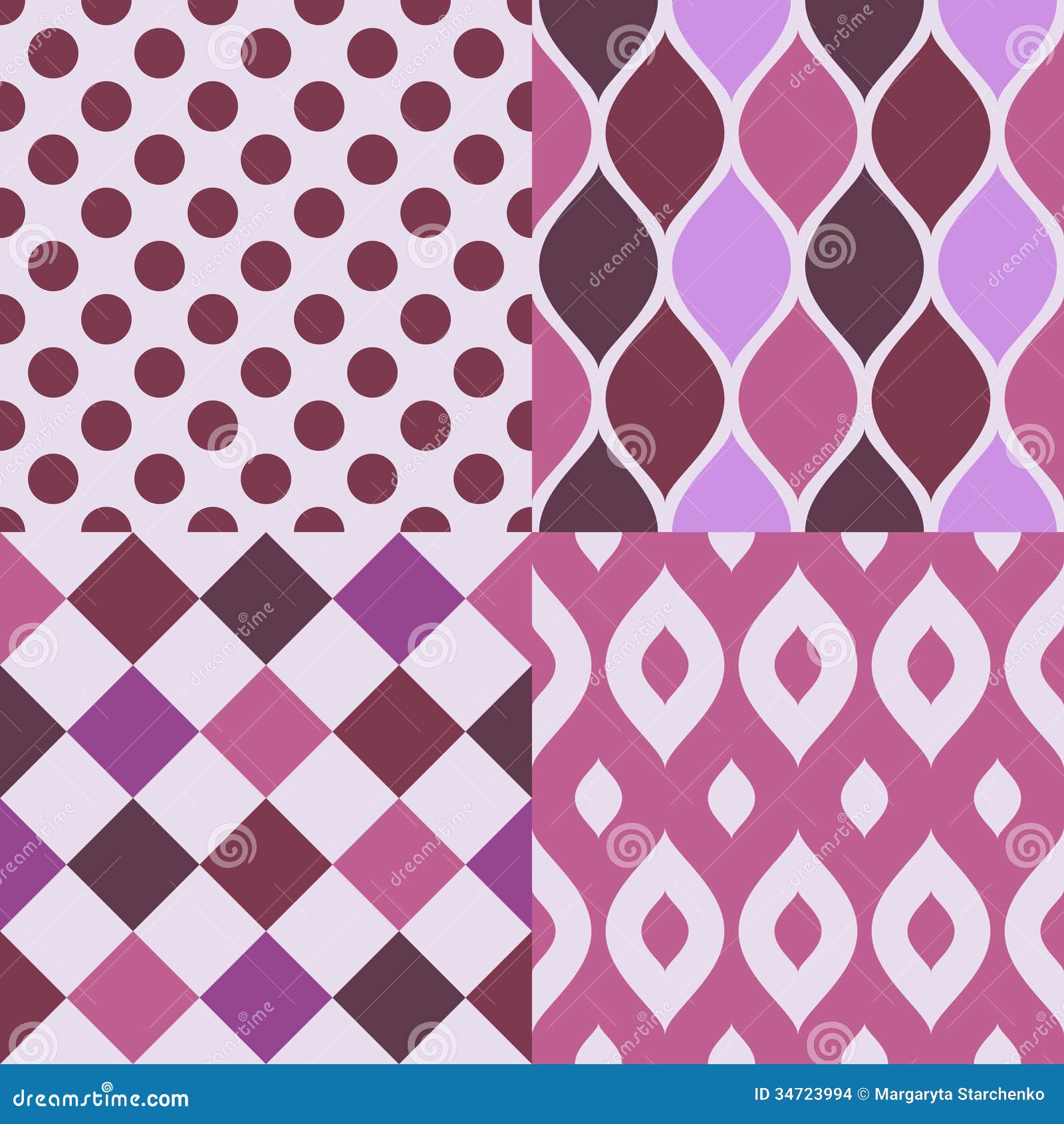 Seamless pattens stock vector. Image of rhombus, geometric - 34723994