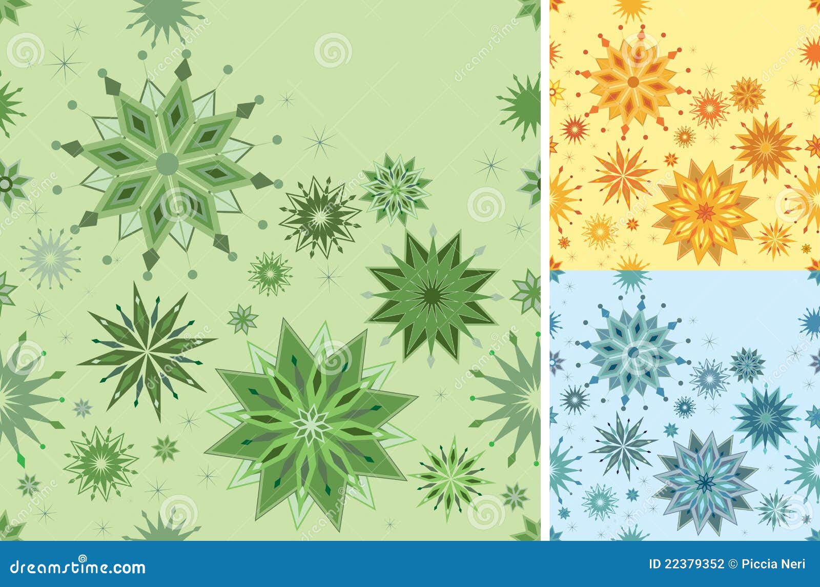 Seamless Pattern in 3 Colors Stock Vector - Illustration of flourish ...
