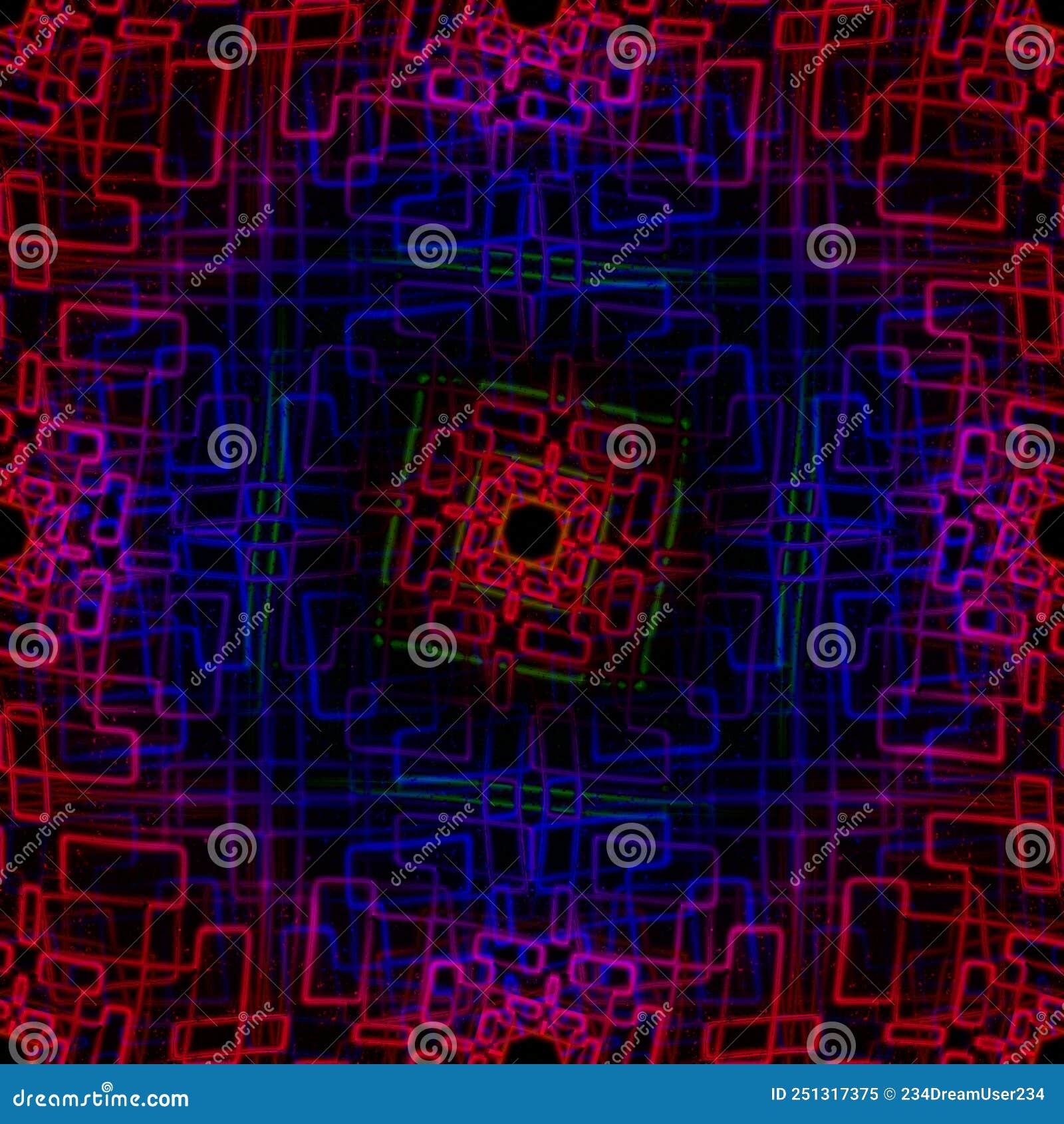 Seamless Pattern, Abstract Background. Complex, Rectangular Rounded ...