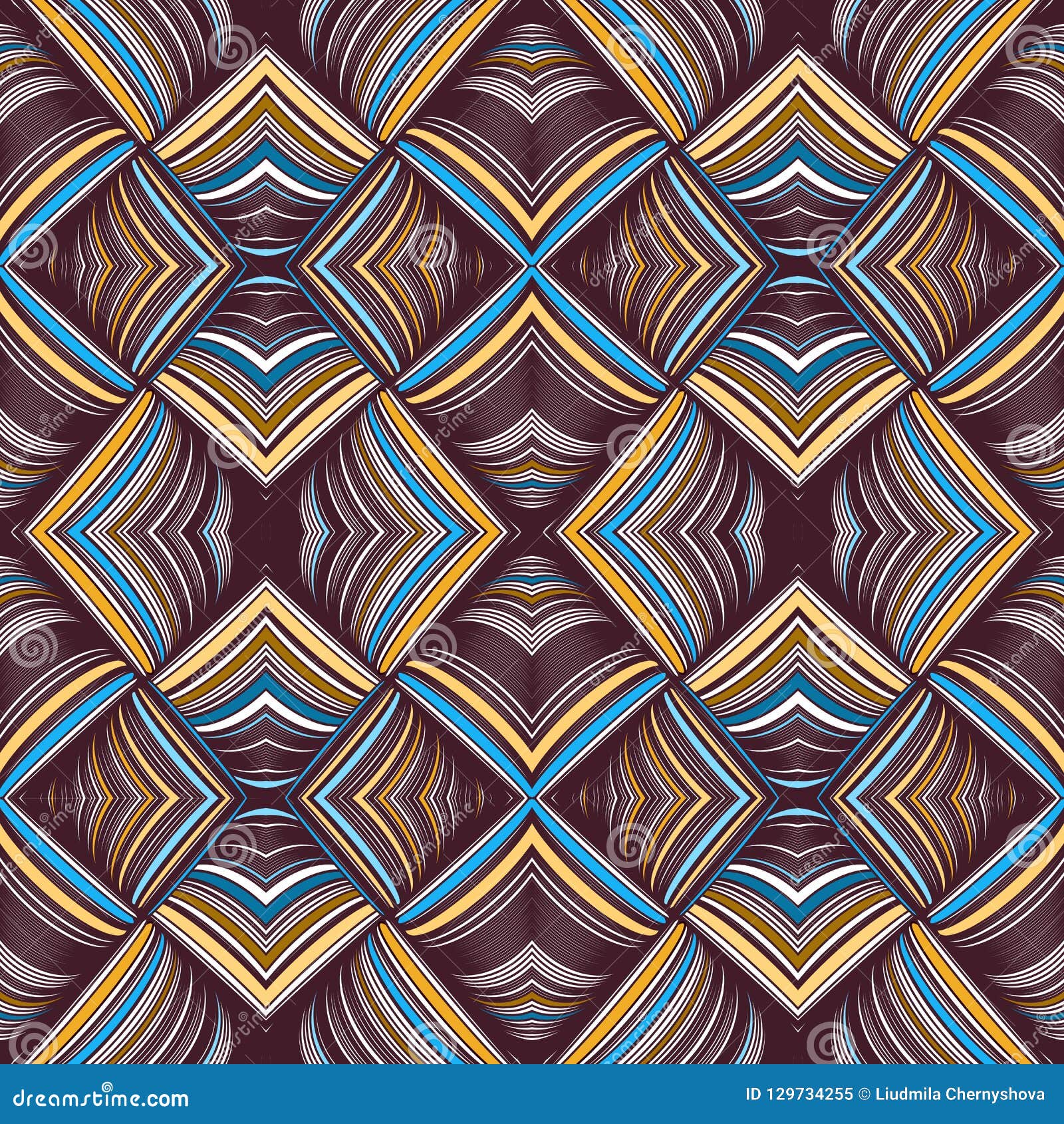 Seamless Pattern Abstract Background with Complicated Ornament of ...