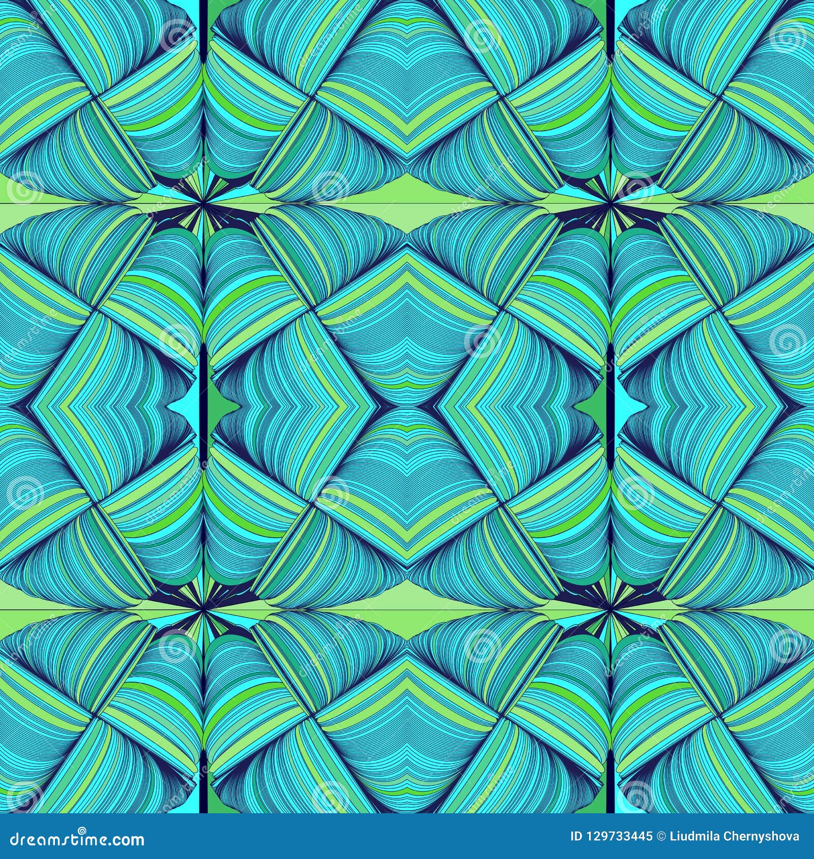 Seamless Pattern Abstract Background With Complicated Ornament Of Threads And Knots Stock