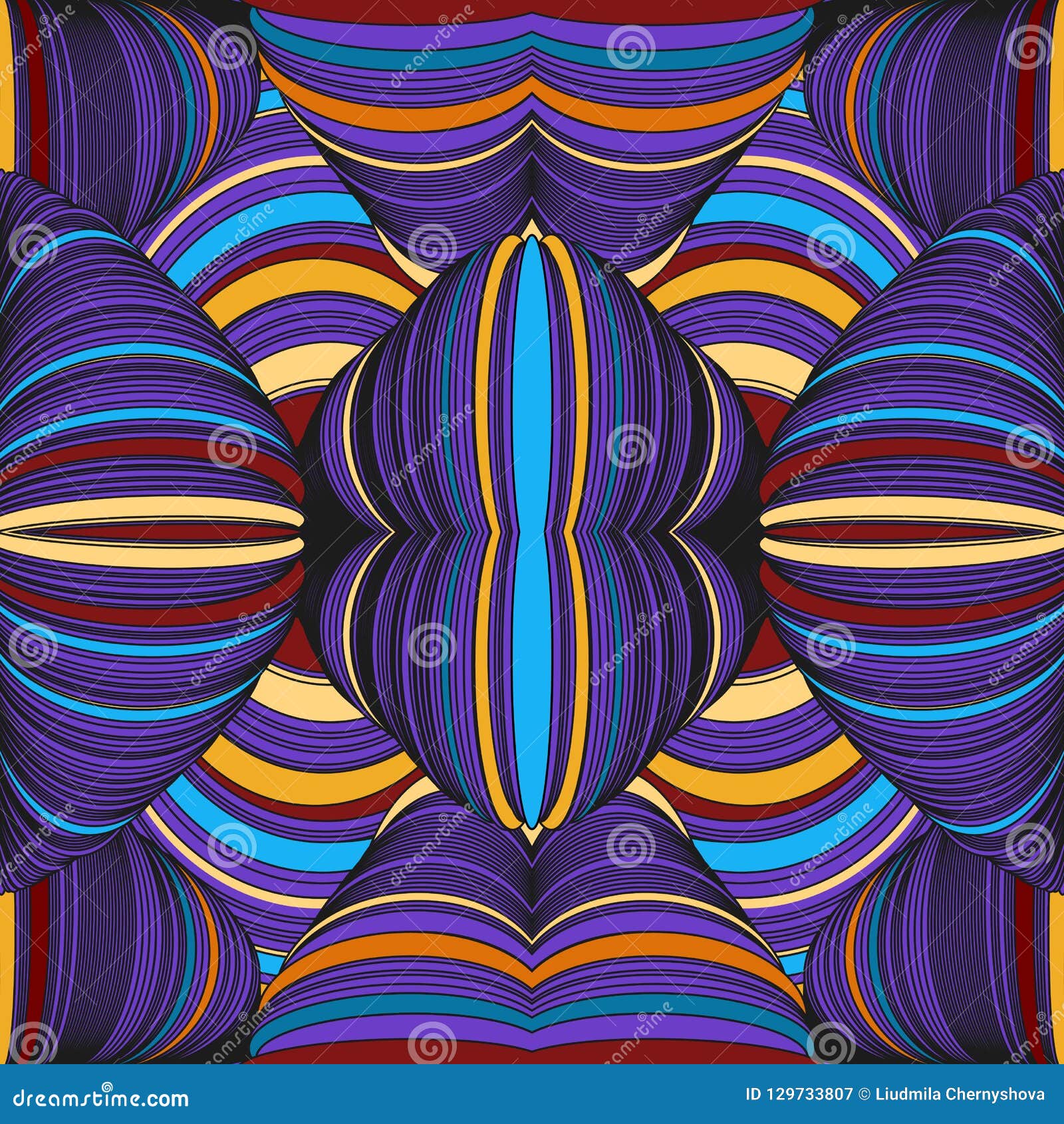 Seamless Pattern Abstract Background With Complicated Ornament Of Threads And Knots Stock