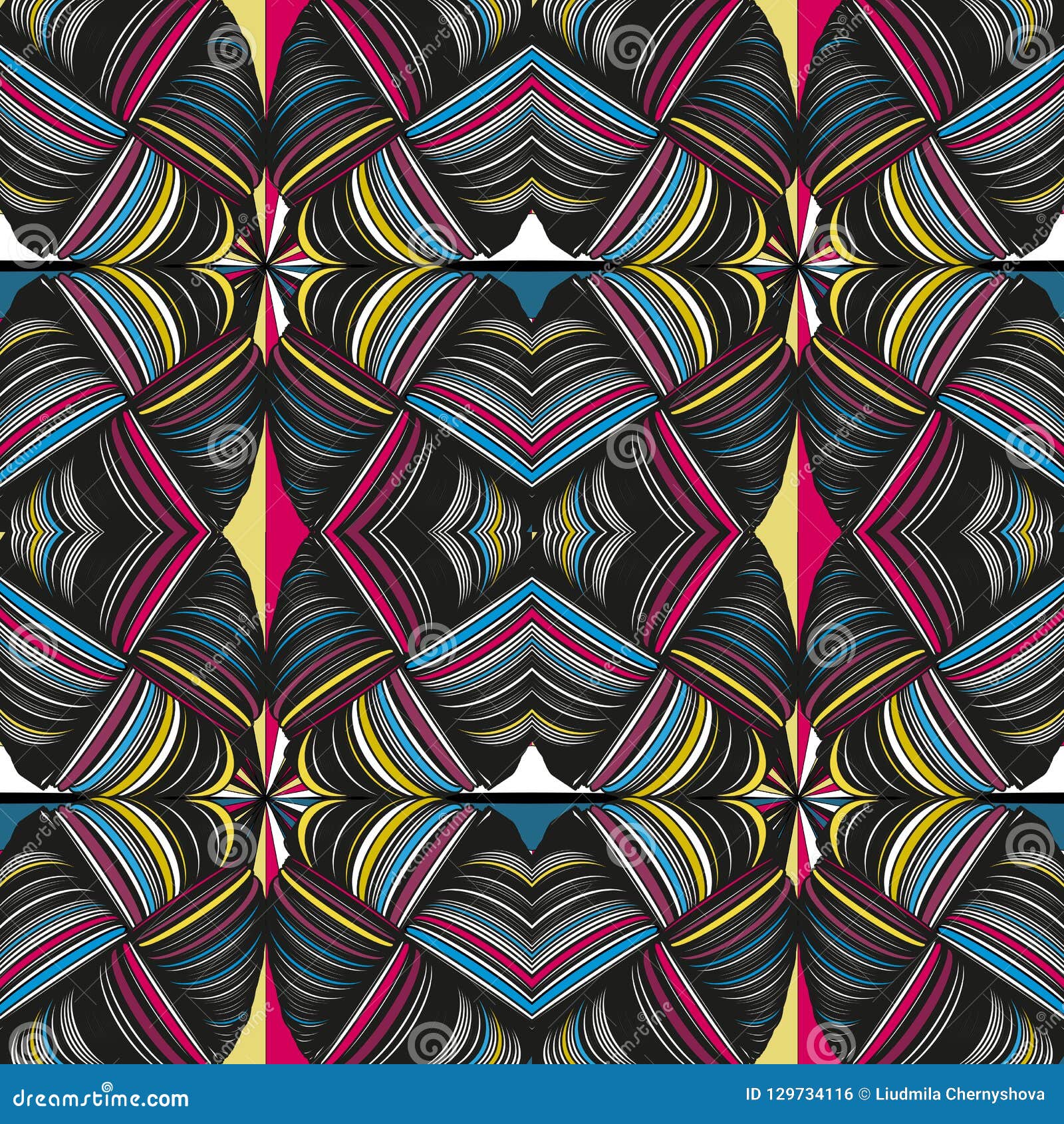 Seamless Pattern Abstract Background with Complicated Ornament of ...