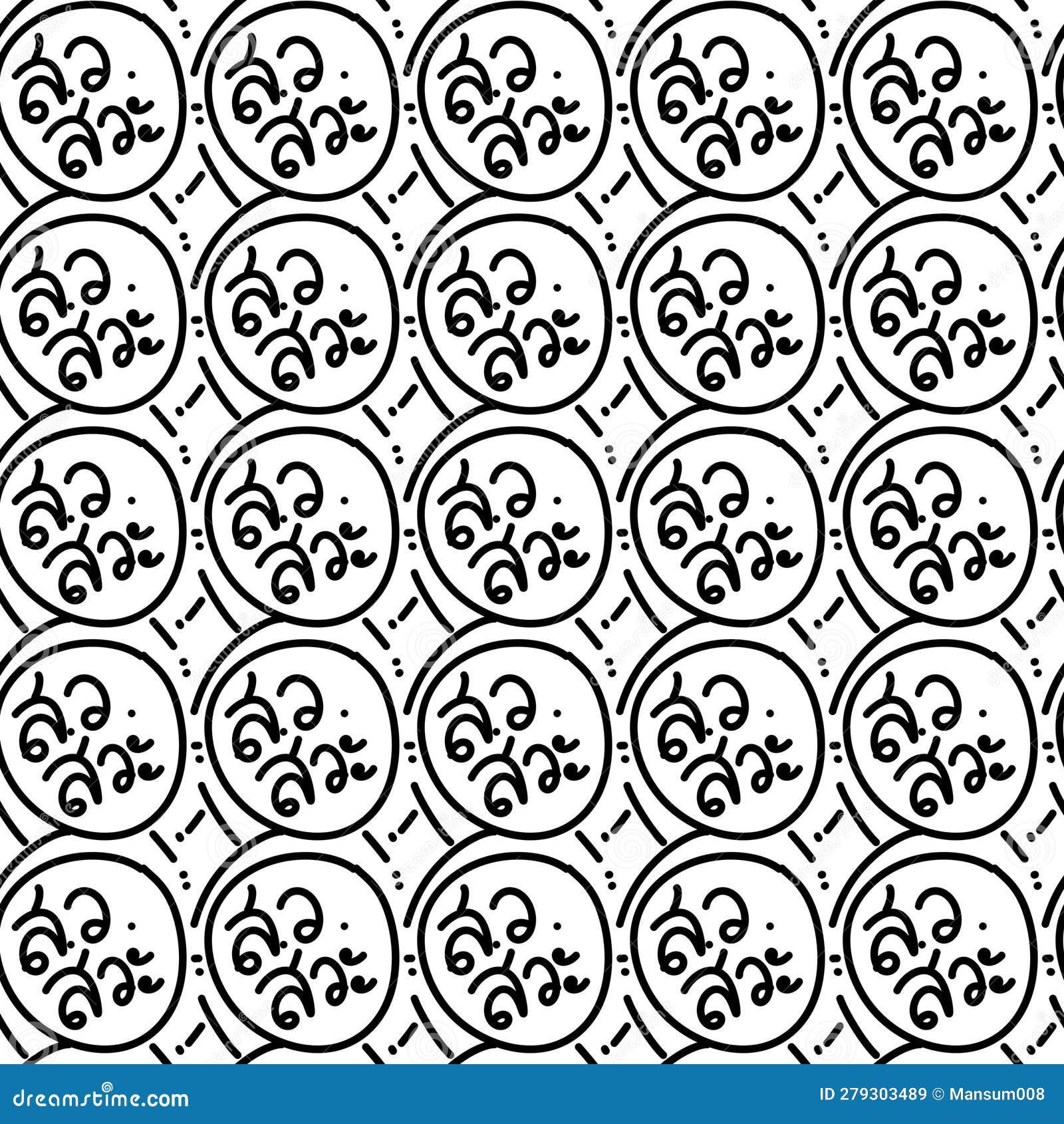 Seamless Pattern of Abstract Background , Text Bad Group Person, Thai ...