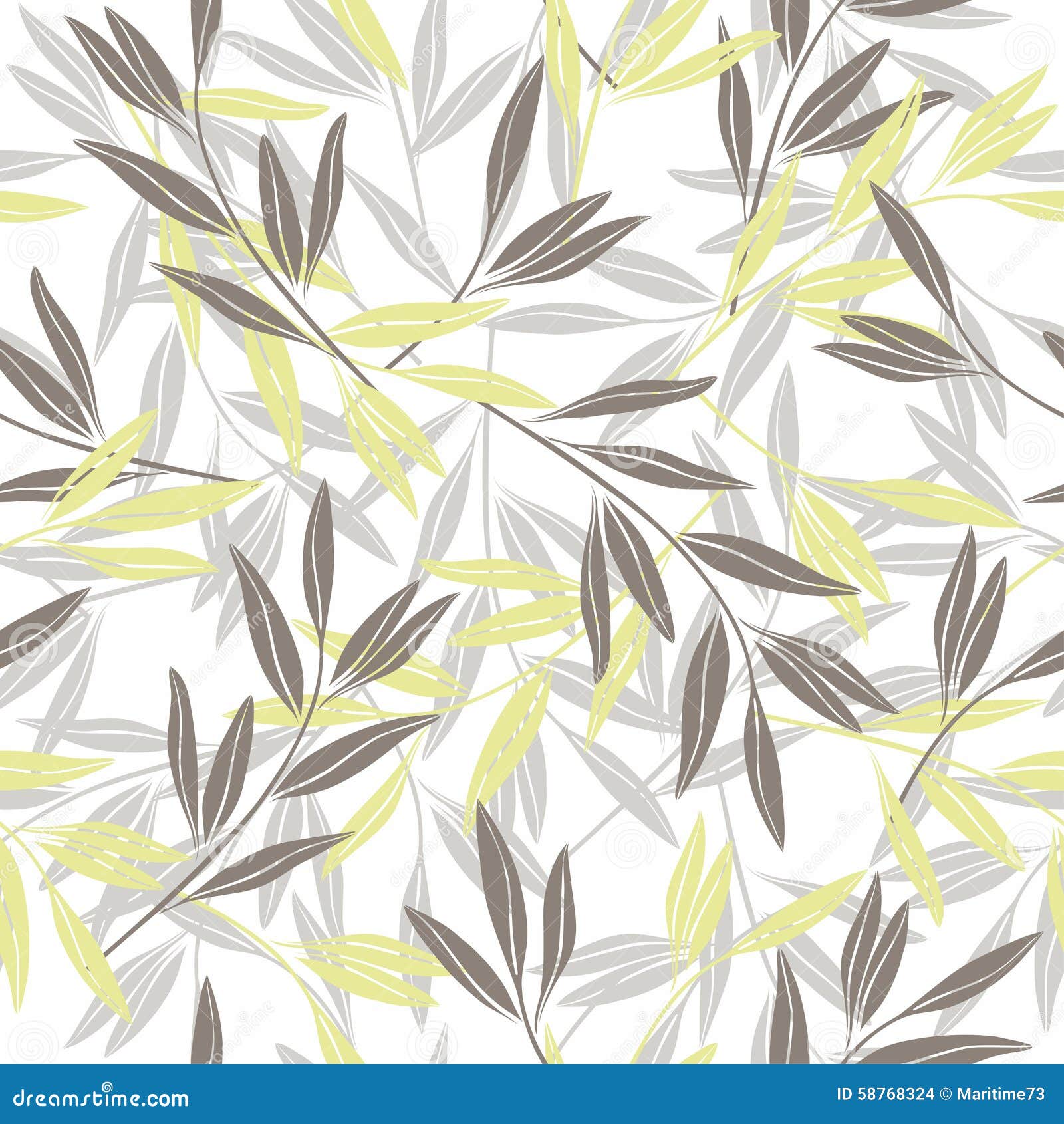 Seamless Pattern of Abstract Branches. Stock Illustration ...
