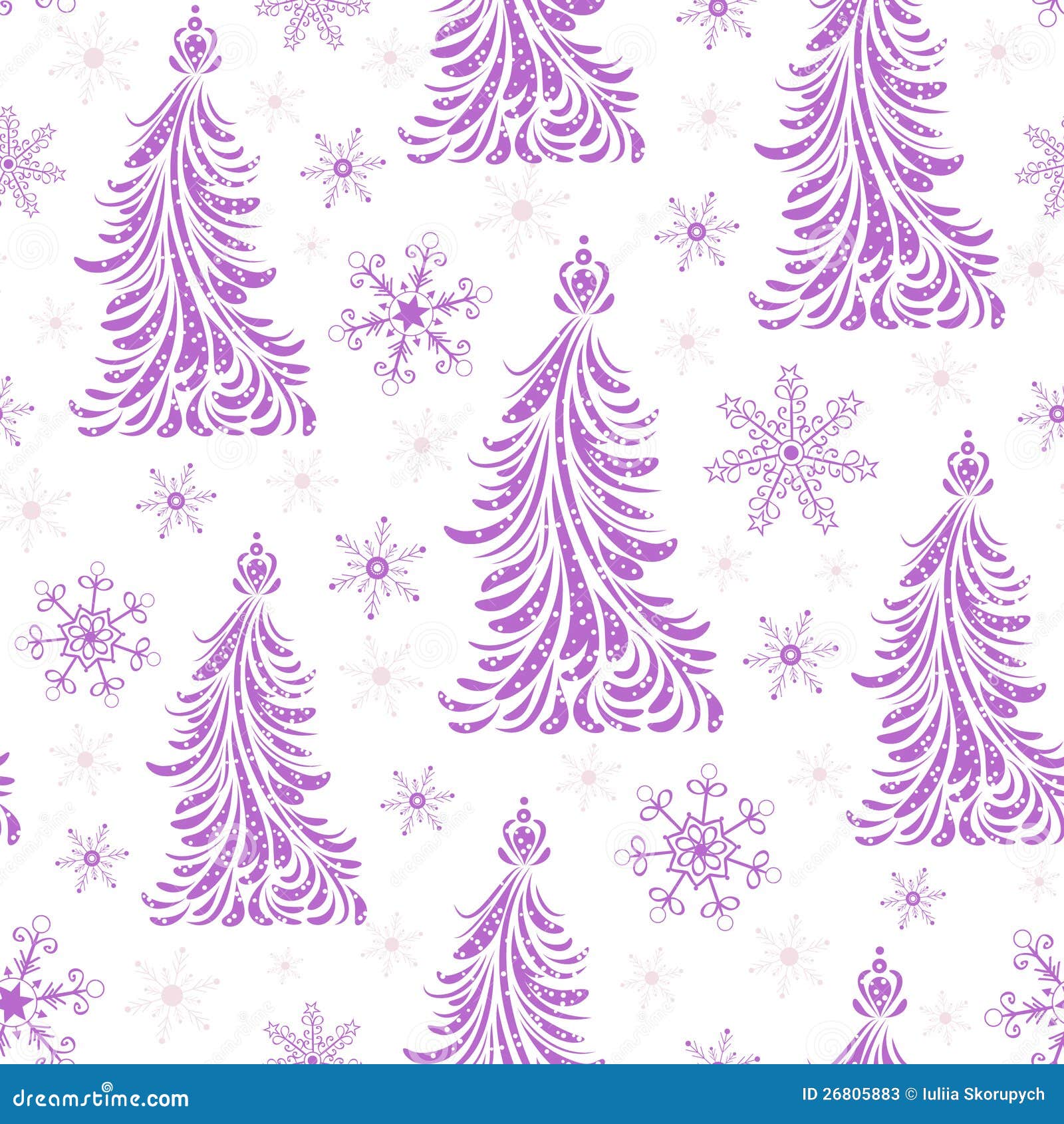 Seamless Pattern with Abstract Christmas Trees Stock Vector ...