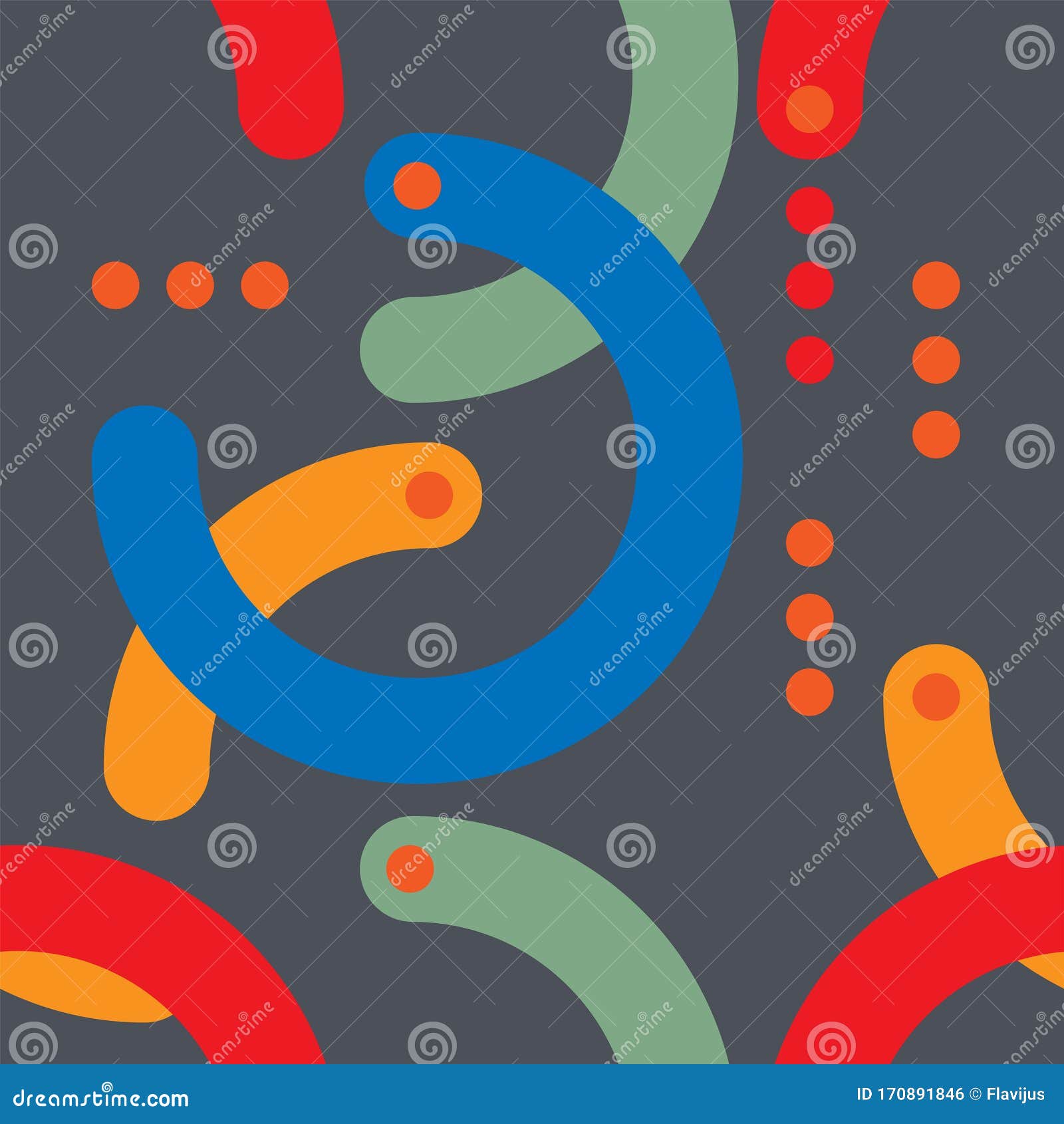 Seamless Pattern Abstract Color Worms Stock Vector - Illustration of ...