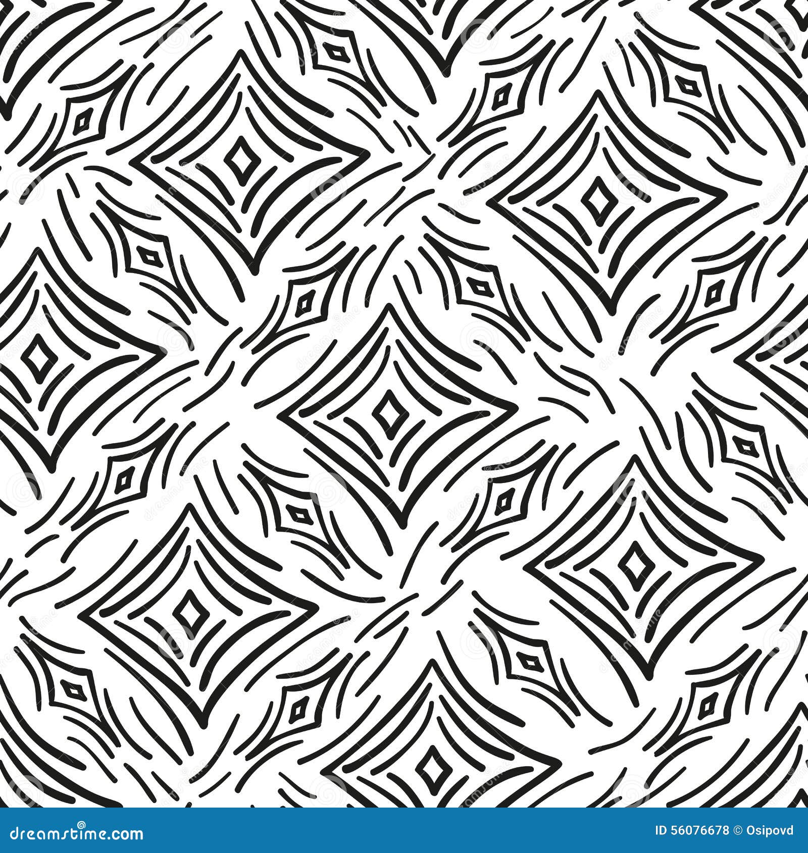 Seamless Pattern Abstract Diamonds and Stripes Stock Vector ...