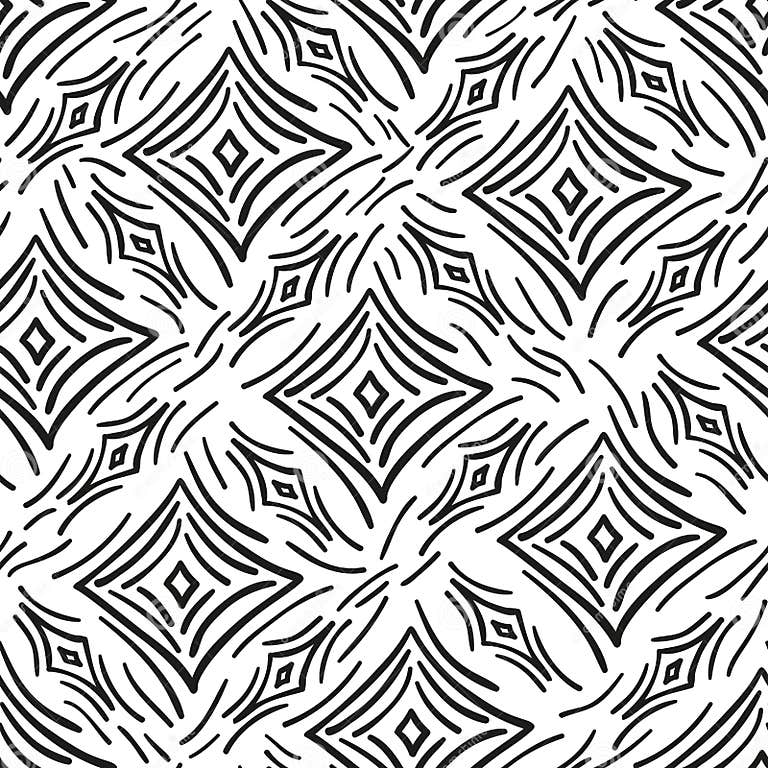 Seamless Pattern Abstract Diamonds and Stripes Stock Vector ...